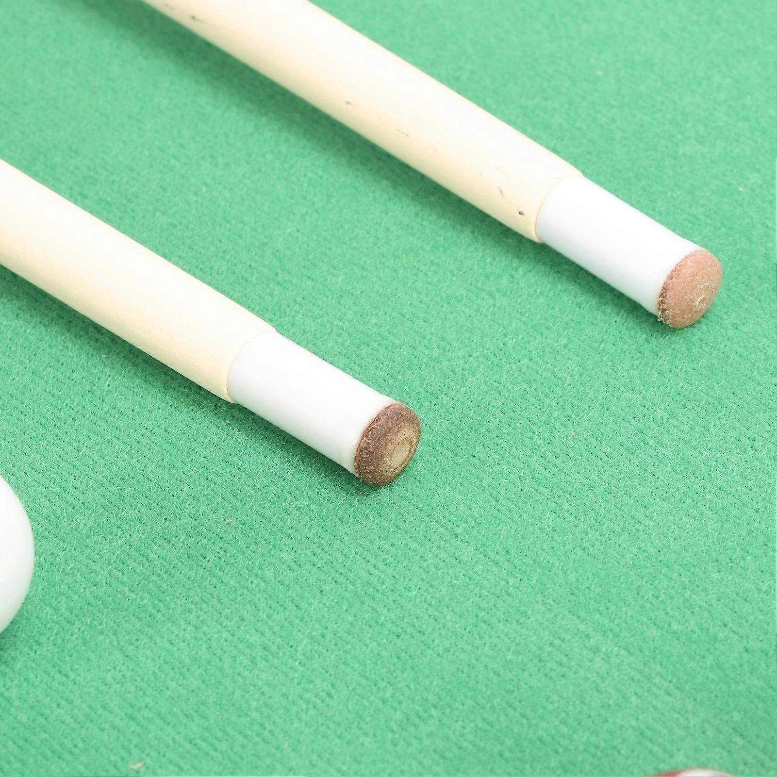 Wooden Table Top Pool Table with 15 Colored Balls 1 Cue Ball 1 Brush 2 ...