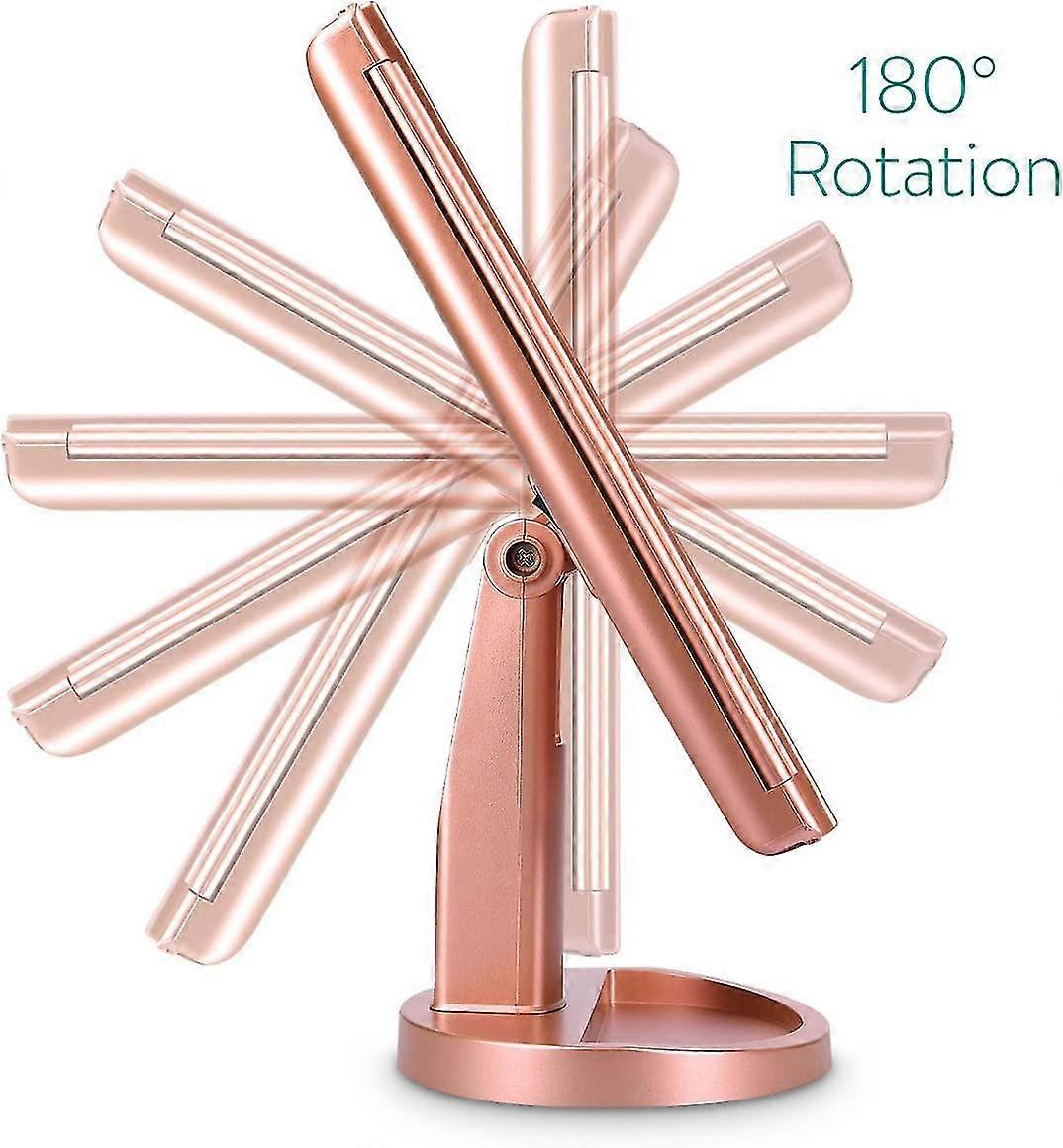 3 Sided Led Illuminated Desk Mirror - Freestanding Folding Triptych ...