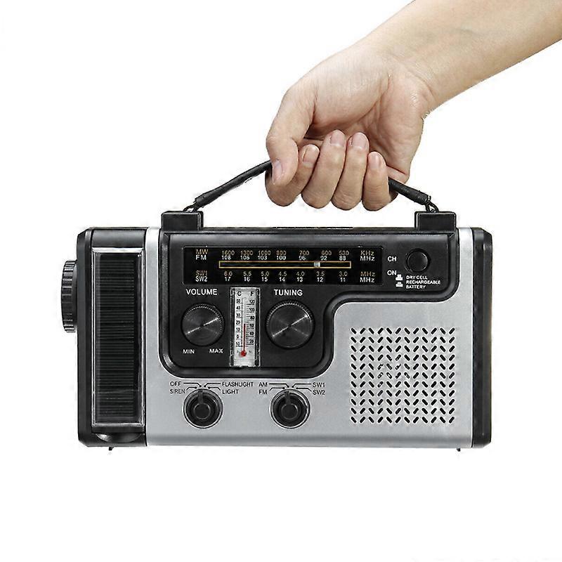 Solar emergency Radio Hand Crank Am/fm Sos Emergency Cell Phone Charger ...