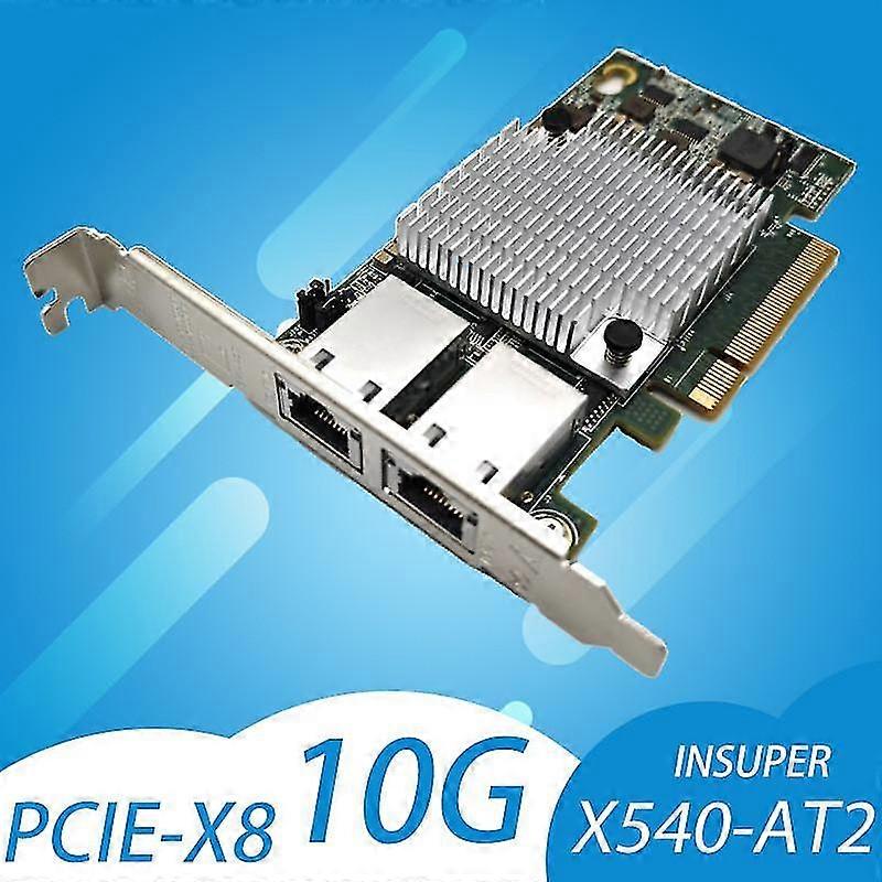 Intel X540-T2 10G Chipset PCIe x8 Dual Copper RJ45 Port 10Gbps Gigabit ...
