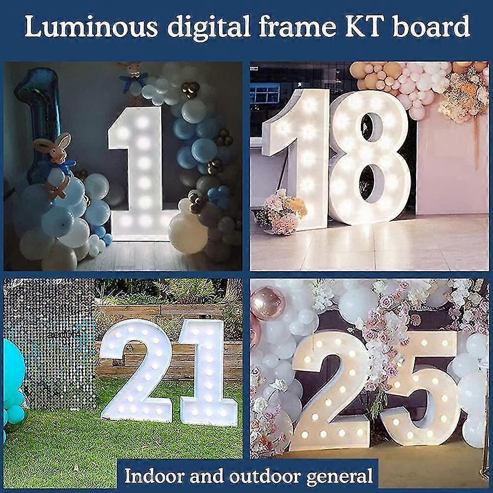 New Large Led Light Up Alphabet Letters Plastic Numbers Standing 0-9 ...