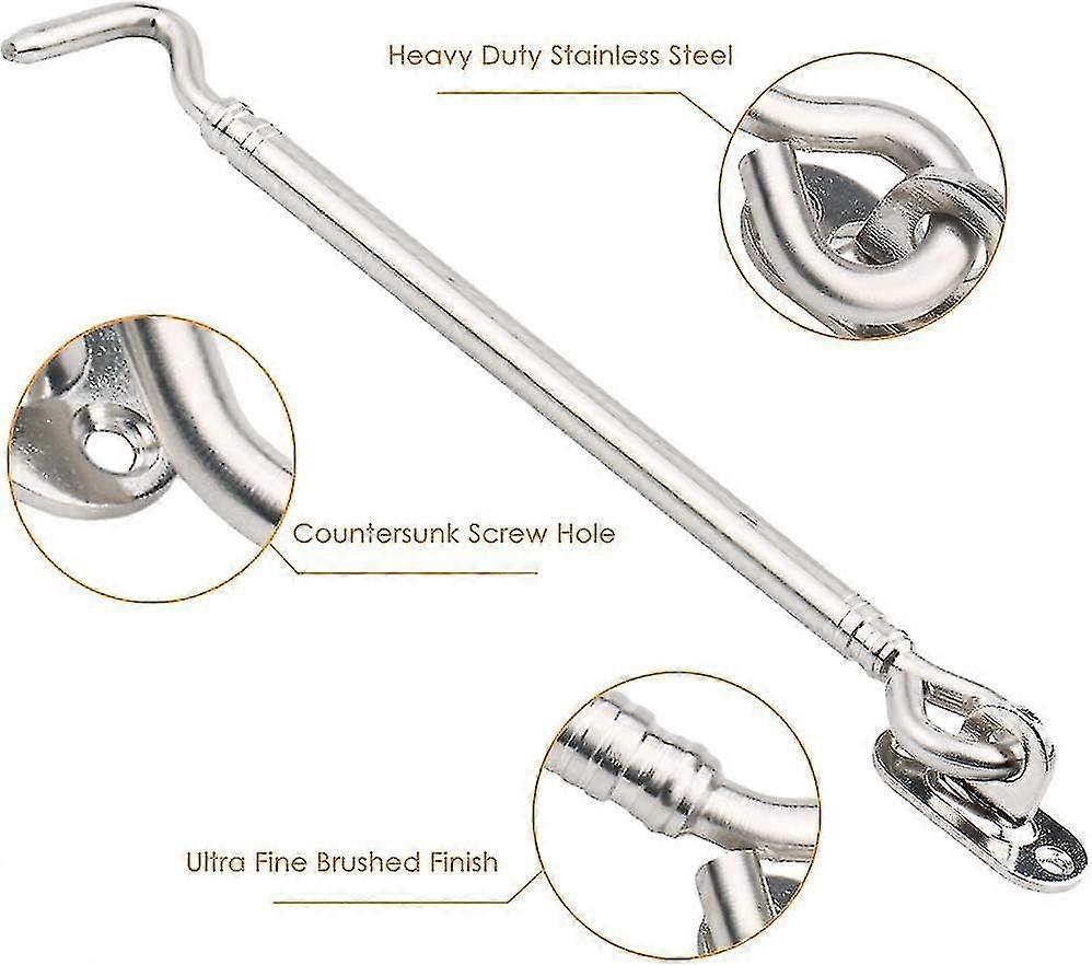 Stainless Steel Cabin Hook, Heavy Duty Gate Latch Lock Shelter, Pivot ...