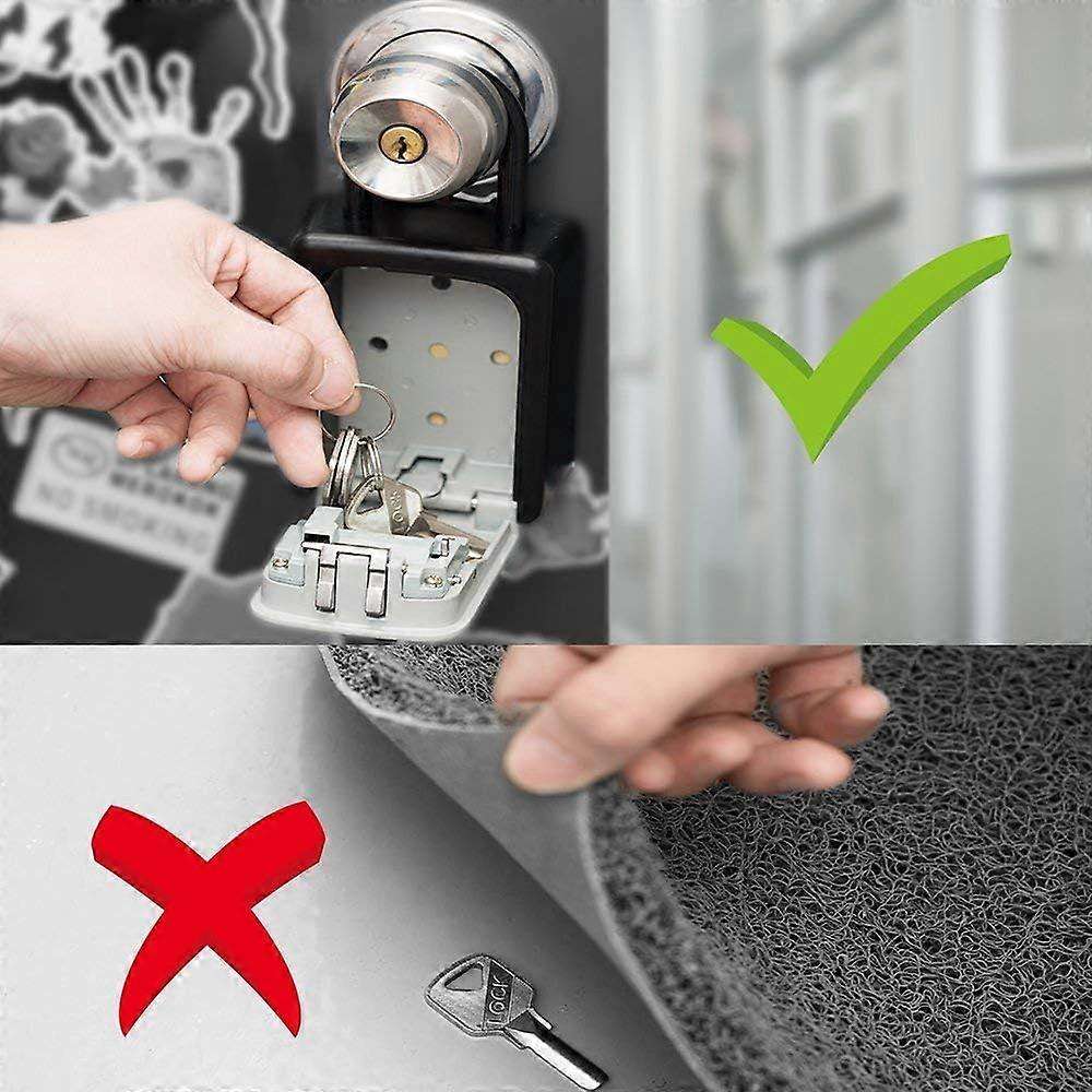 Combination Lock Box with Code, Portable Key Security Box Door Knob or ...