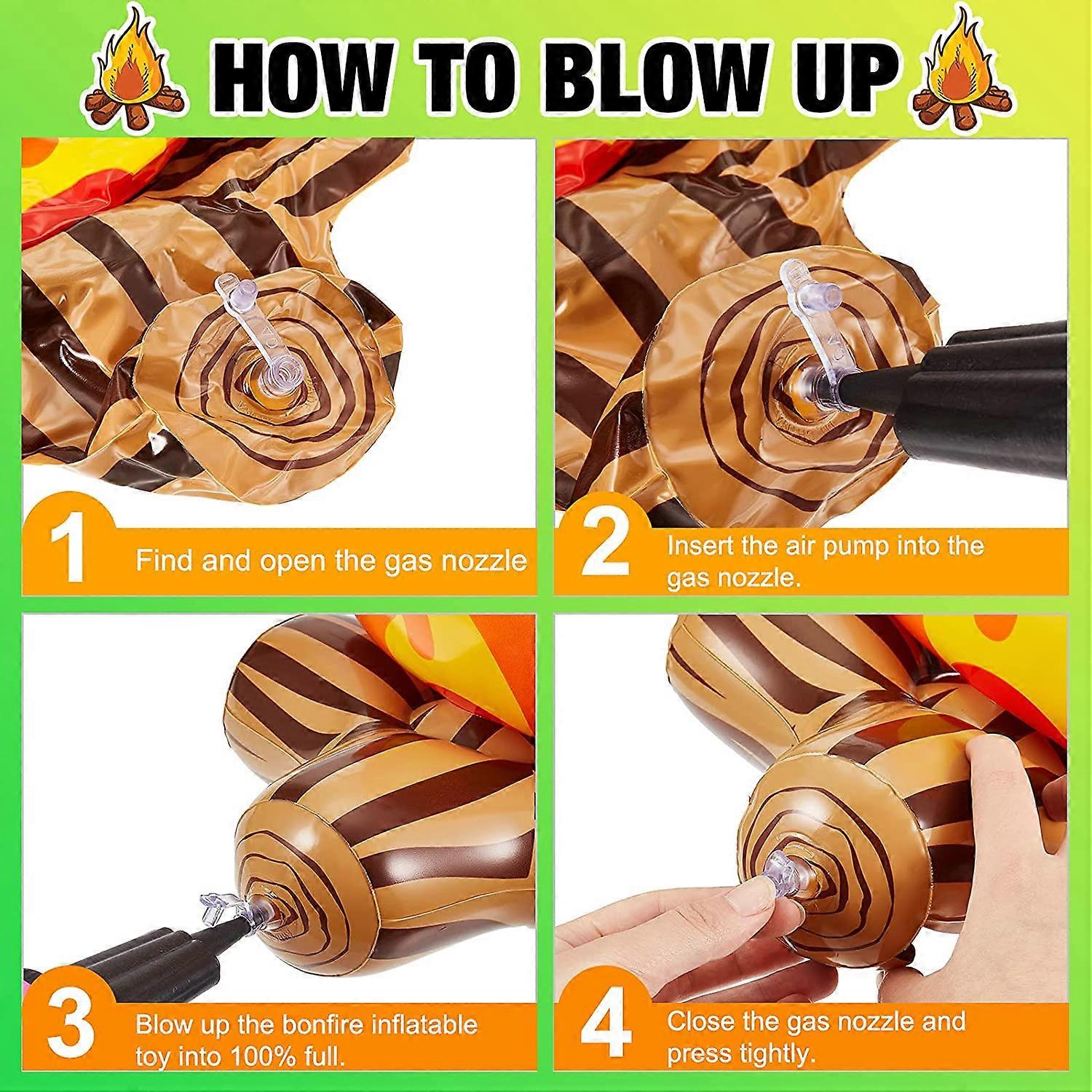 Inflatable Campfire Camping Props, Bonfire Party Decor, Campfire Party ...