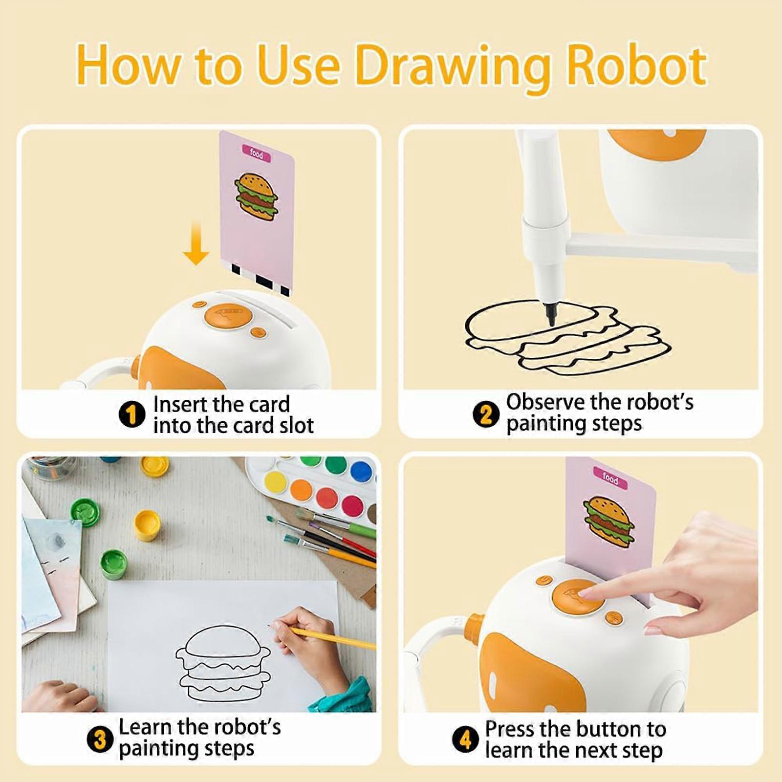 Drawing Robot For Kids, Speaks English Automatic Drawing Robot with 100 ...
