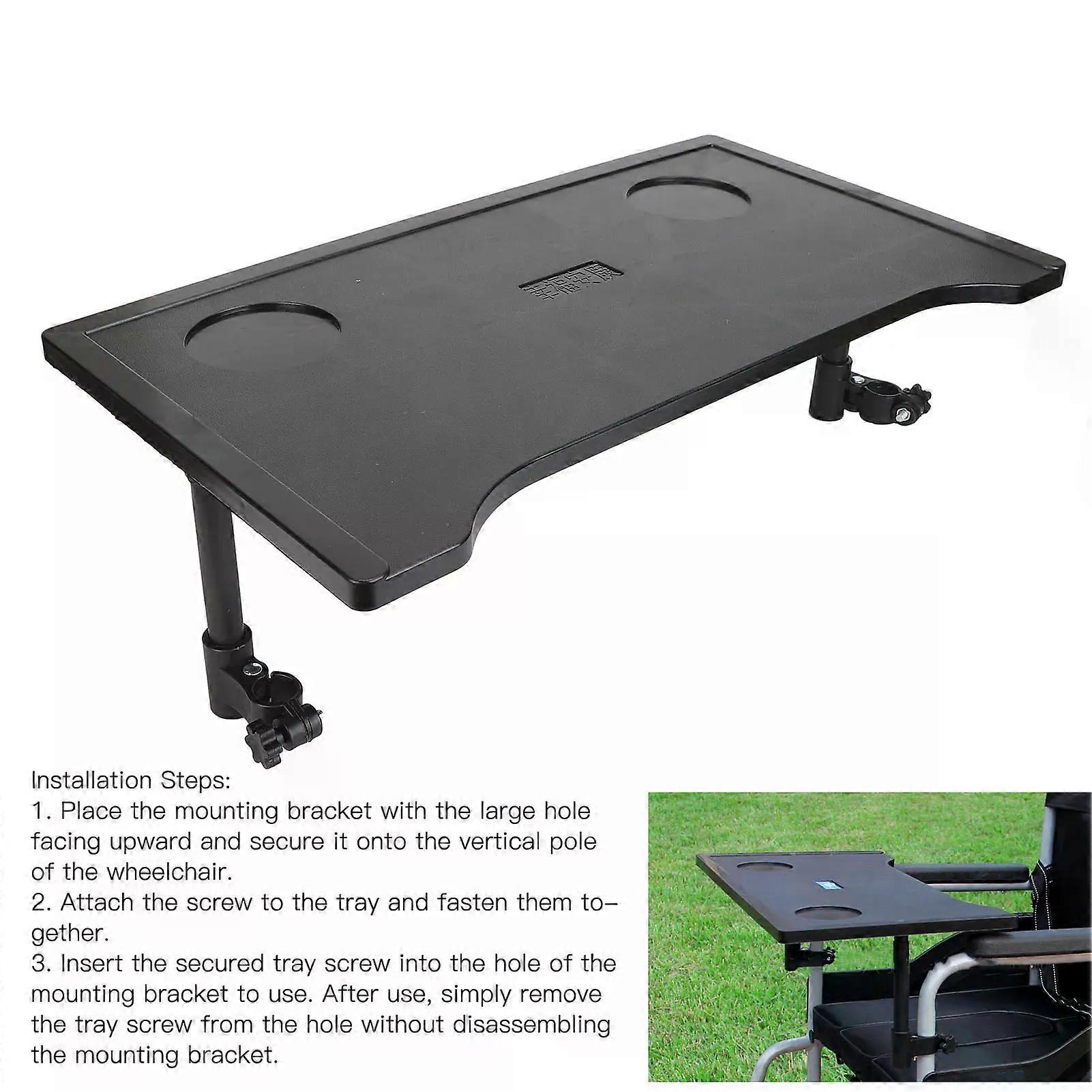 Wheelchair Tray Dining Table with Cup Holders for Eating Reading ...