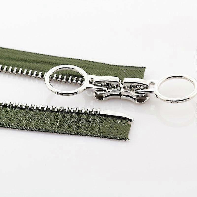 5# 70/90cm Metal Zipper Double Slider Round Ring Zipper For DIY Sewing ...