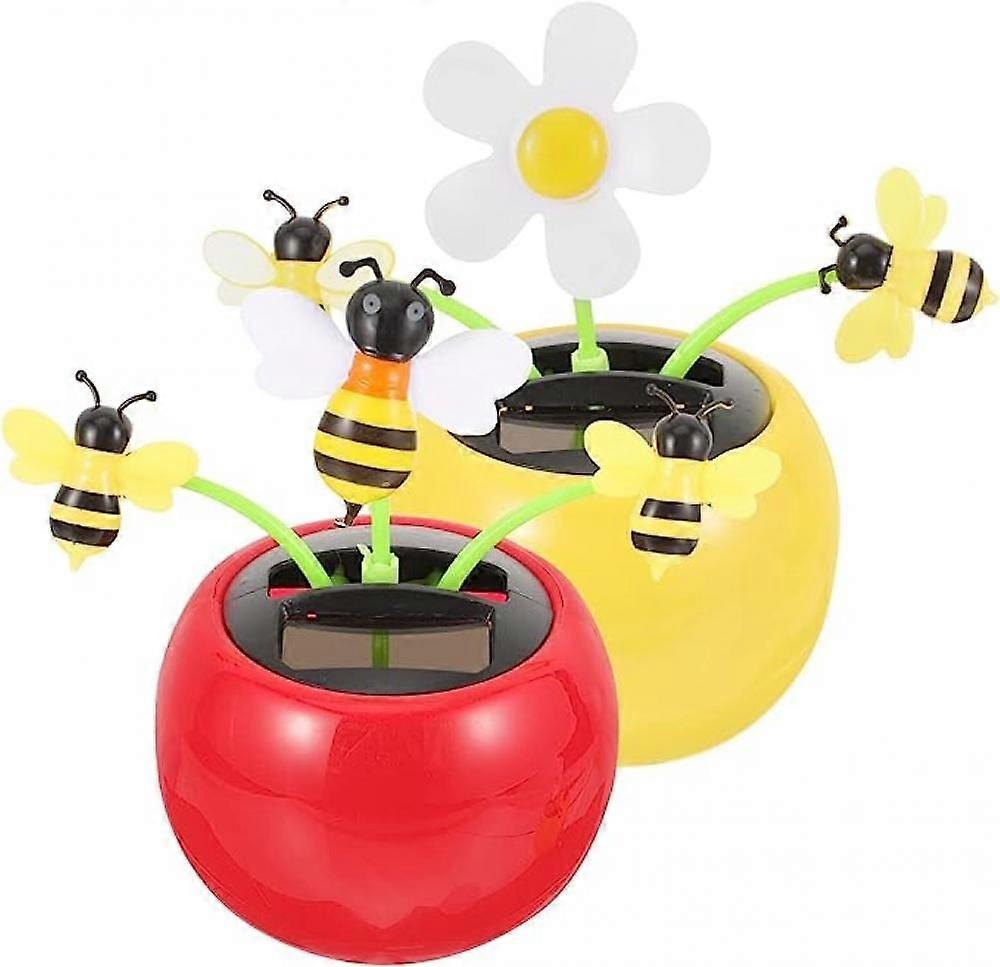 Solar Dancing Flower Toys Dancing Sunflower Colorful Pots Cute Solar ...