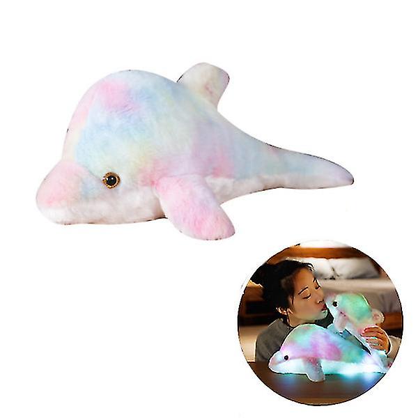 Dolphin PLush Luminous Plush Glowing Dolphin Doll Colorful Pillow Plush ...