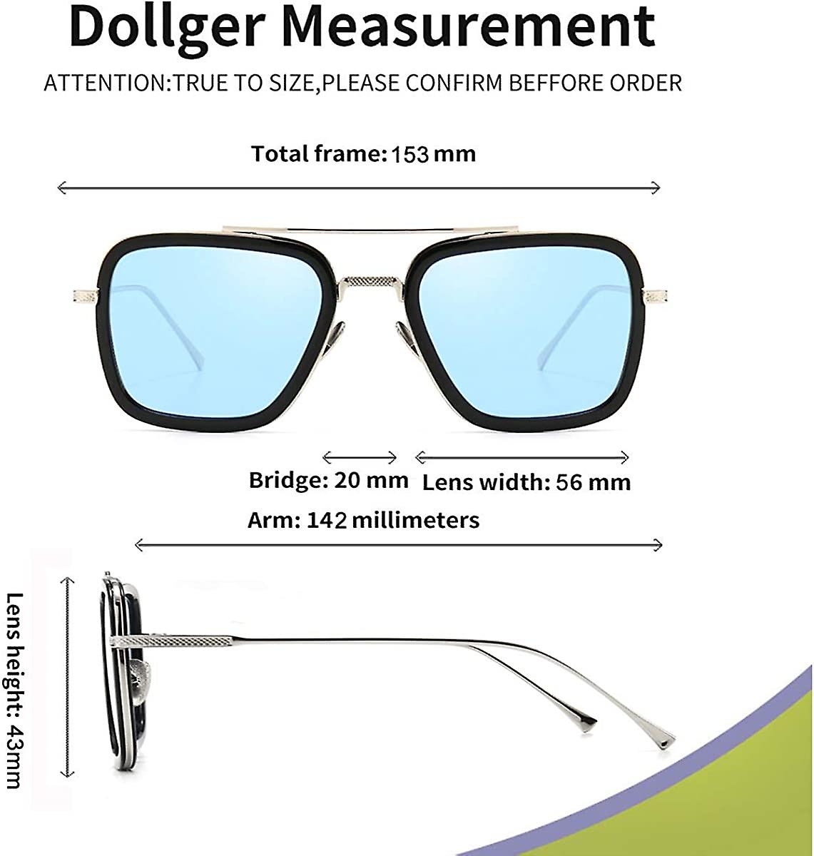 Vintage Aviator Square Sunglasses For Men Gold Frame Retro Brand ...