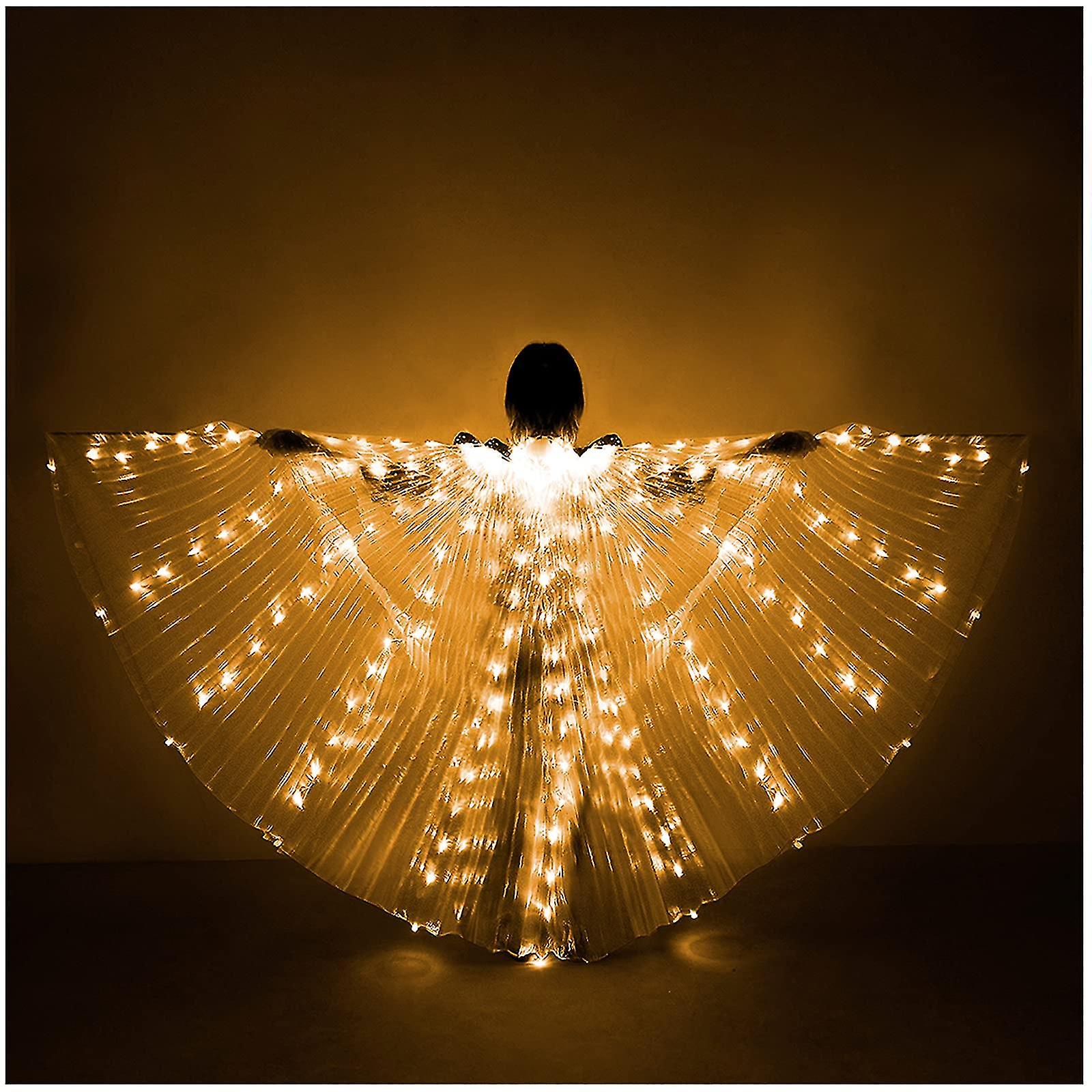 Led Luminous Big Wings Adult Warm Light Golden Wing Butterfly Cloak Bar ...