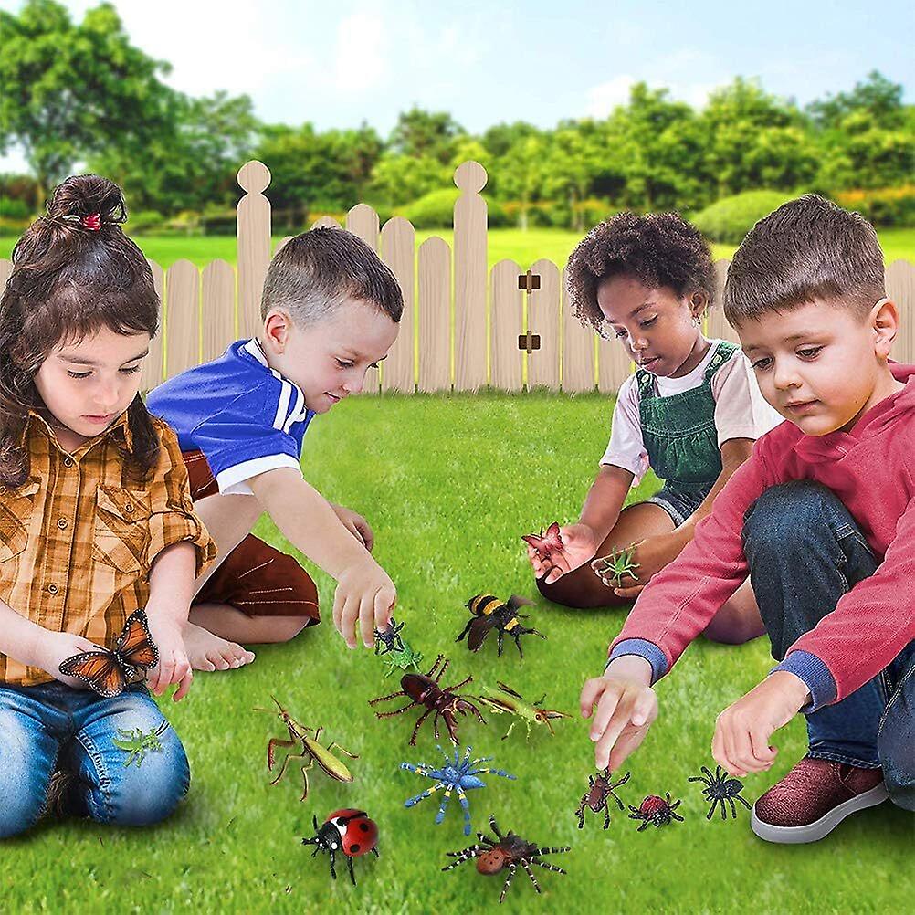 12 Pcs Plastic Insects Lifelike Assorted Figures Realistic Insect ...