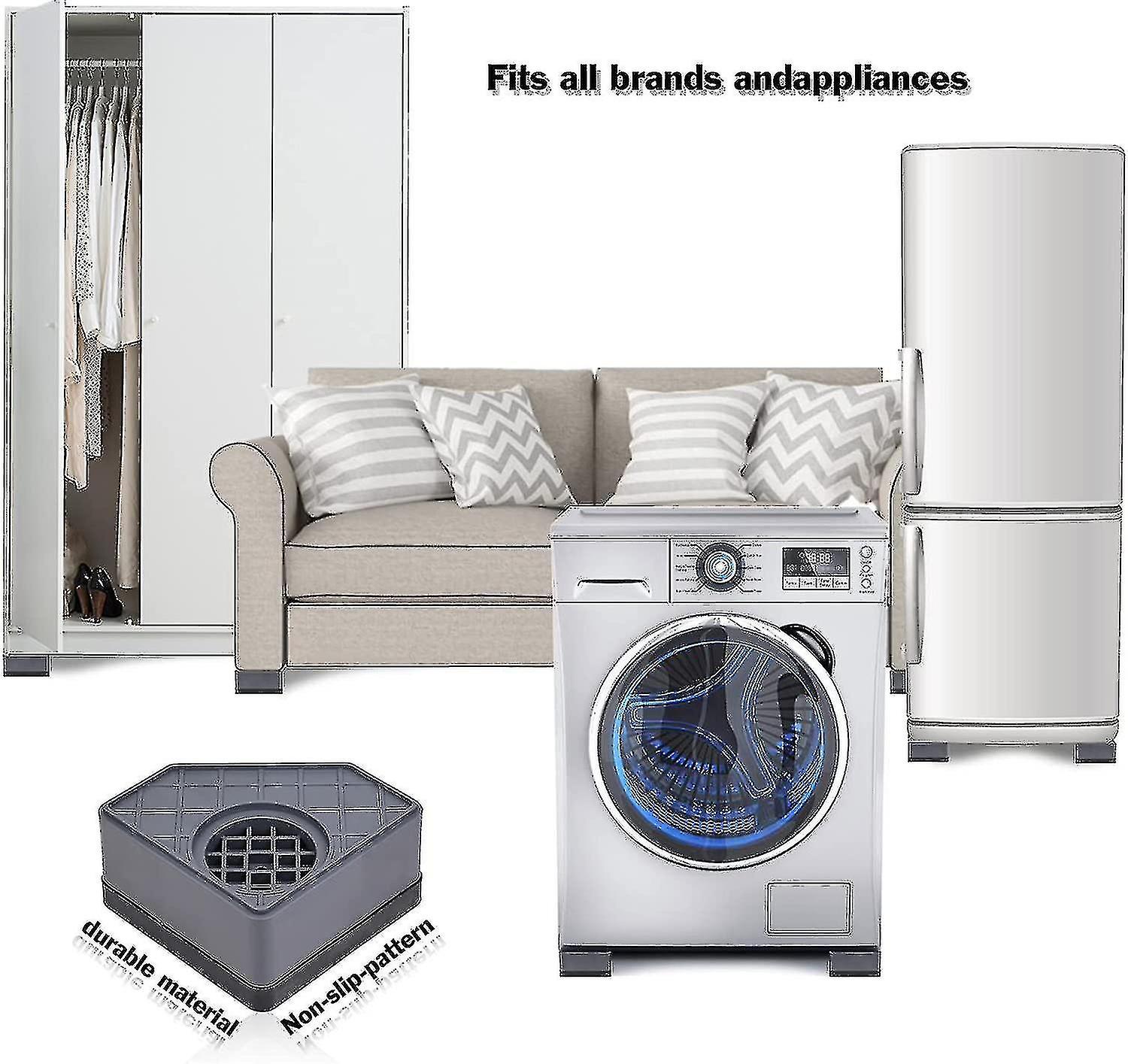 Anti Vibration Pads For Washing Machine, 4 Pcs Dryer And Cancelling ...