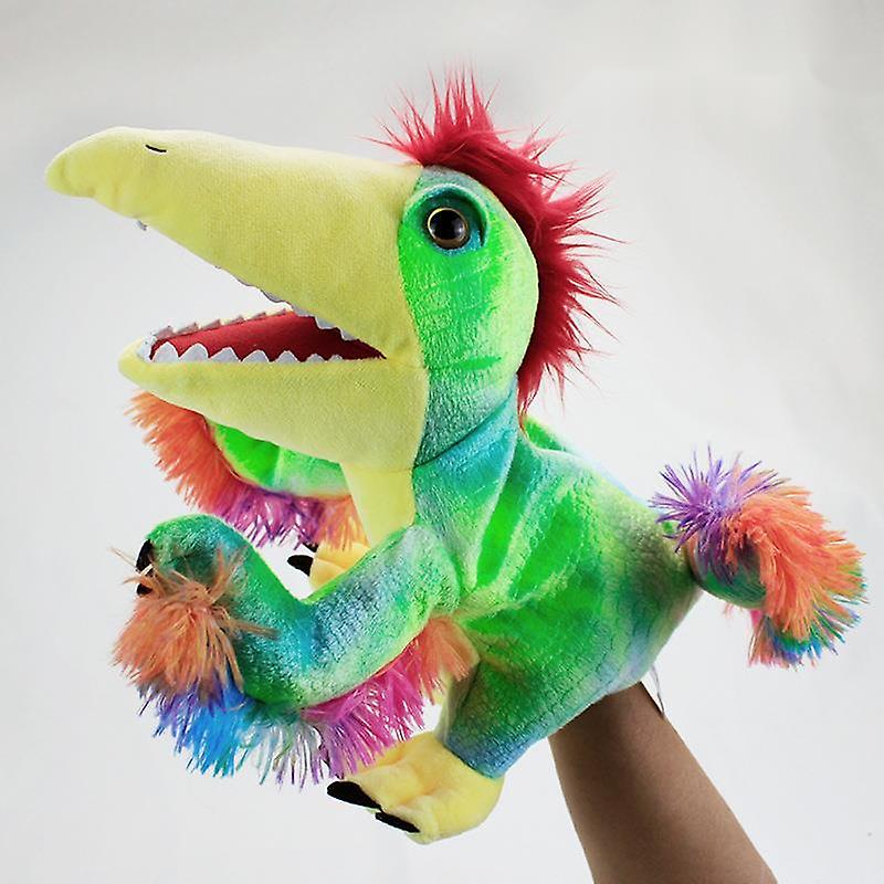 Dinosaur Puppet Dino Hand Puppet Plush Simulate Dinosaur Head Hand ...