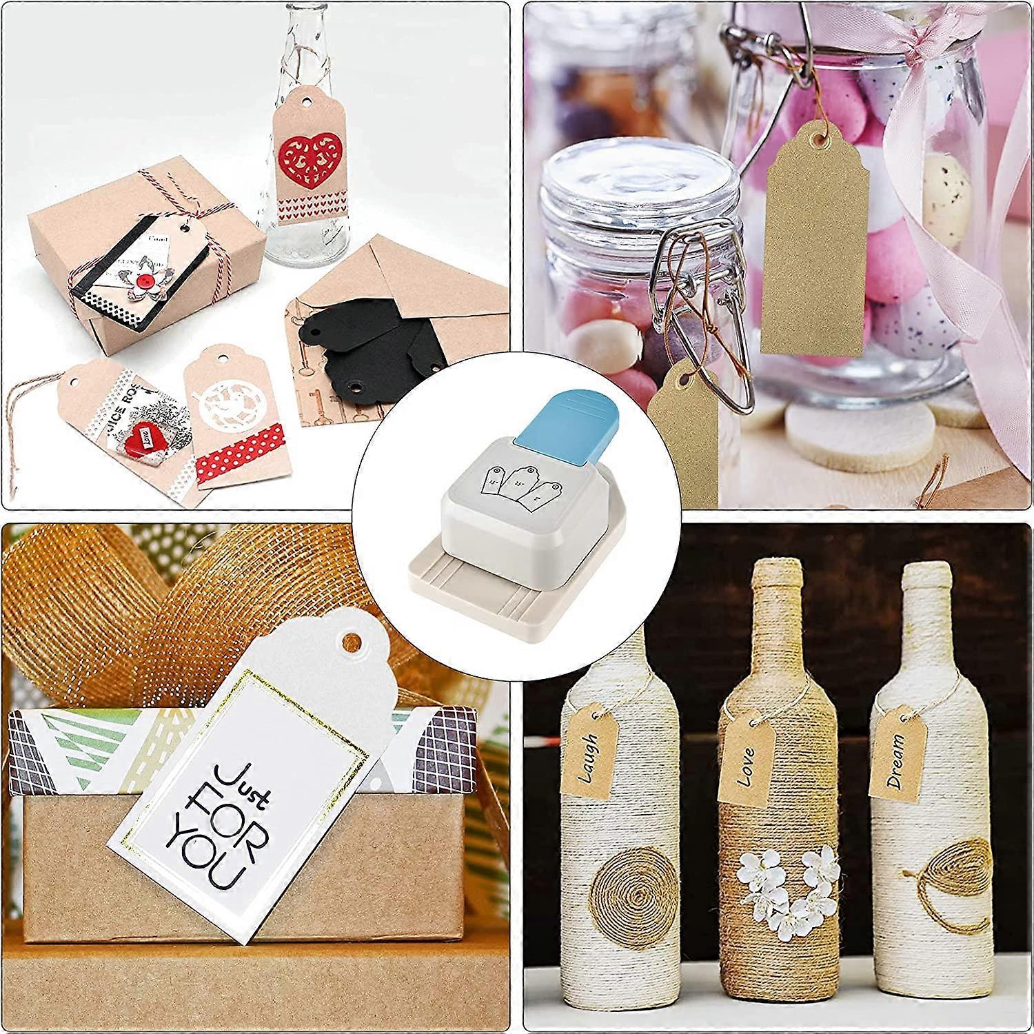 Label Punch, 3 in 1 Craft Paper Punch Punches for Book Mark Card Making ...