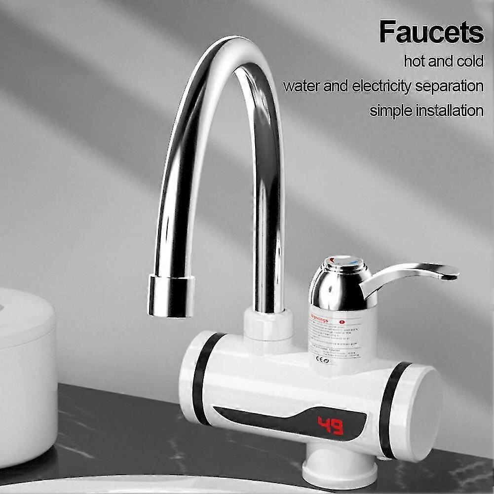 High qualityElectric Instant Water Heater Faucet 3000w Hot Cold Mixer Tap Temperature Display ...