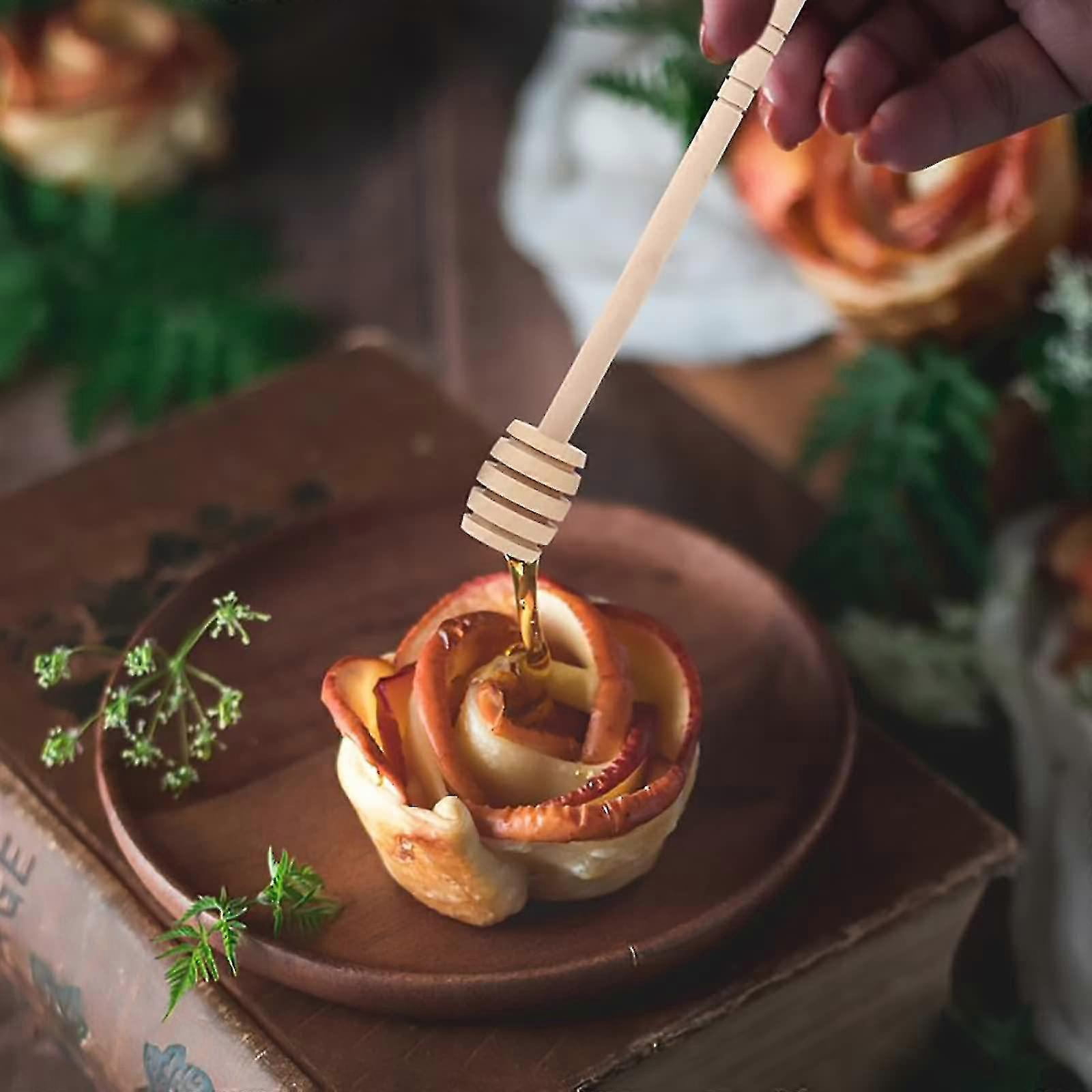 Honey Stir Stick, 50 Pcs Wooden Honey Dipper Sticks, Wood Honey Dripper ...