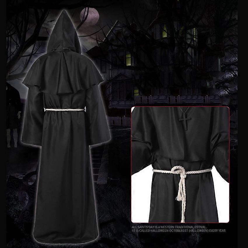 Medieval Monk Friar Robe Plague Doctor Gothic Grim Reaper Halloween ...