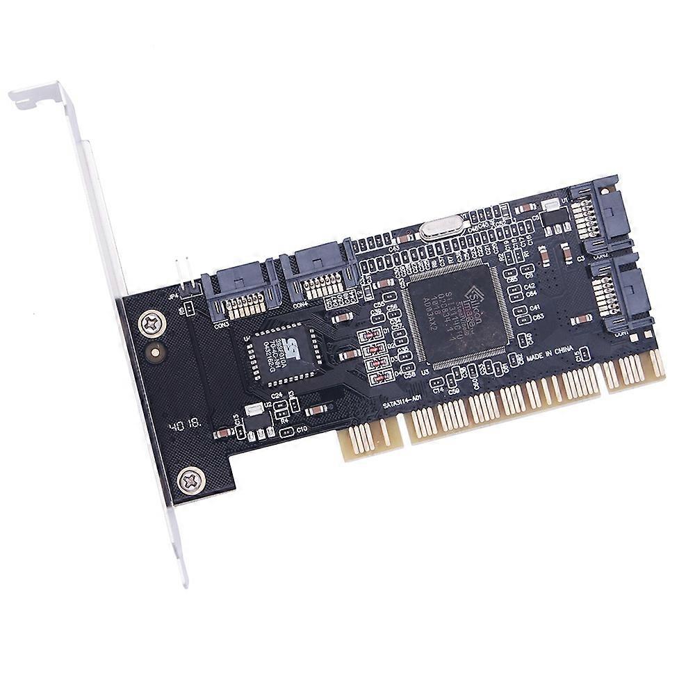4 Ports PCI SATA Raid Controller Internal Expansion Card with Two Sata ...