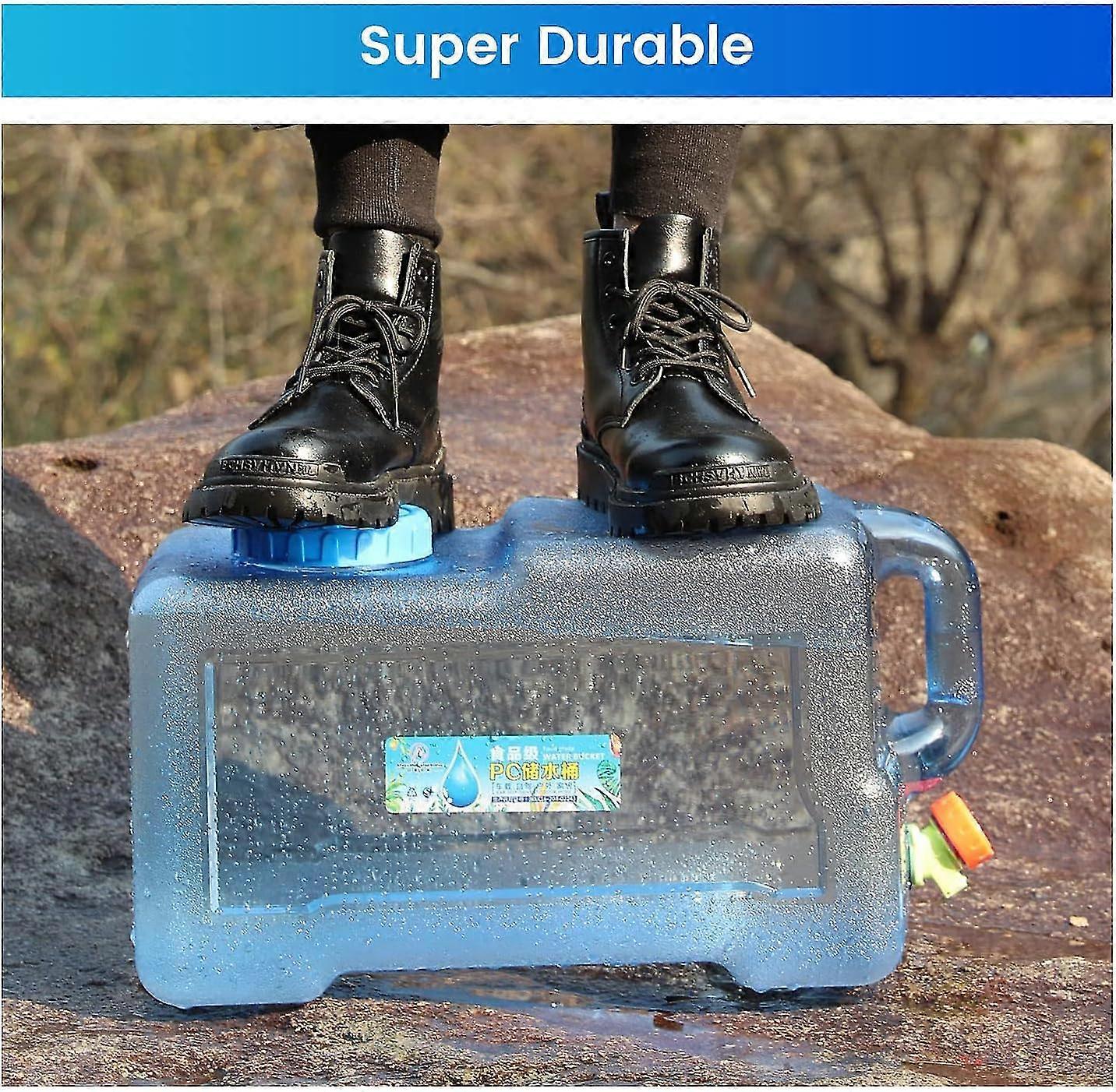 10-22l Water Container With Tap, Portable Plastic Water Bucket With Tap ...