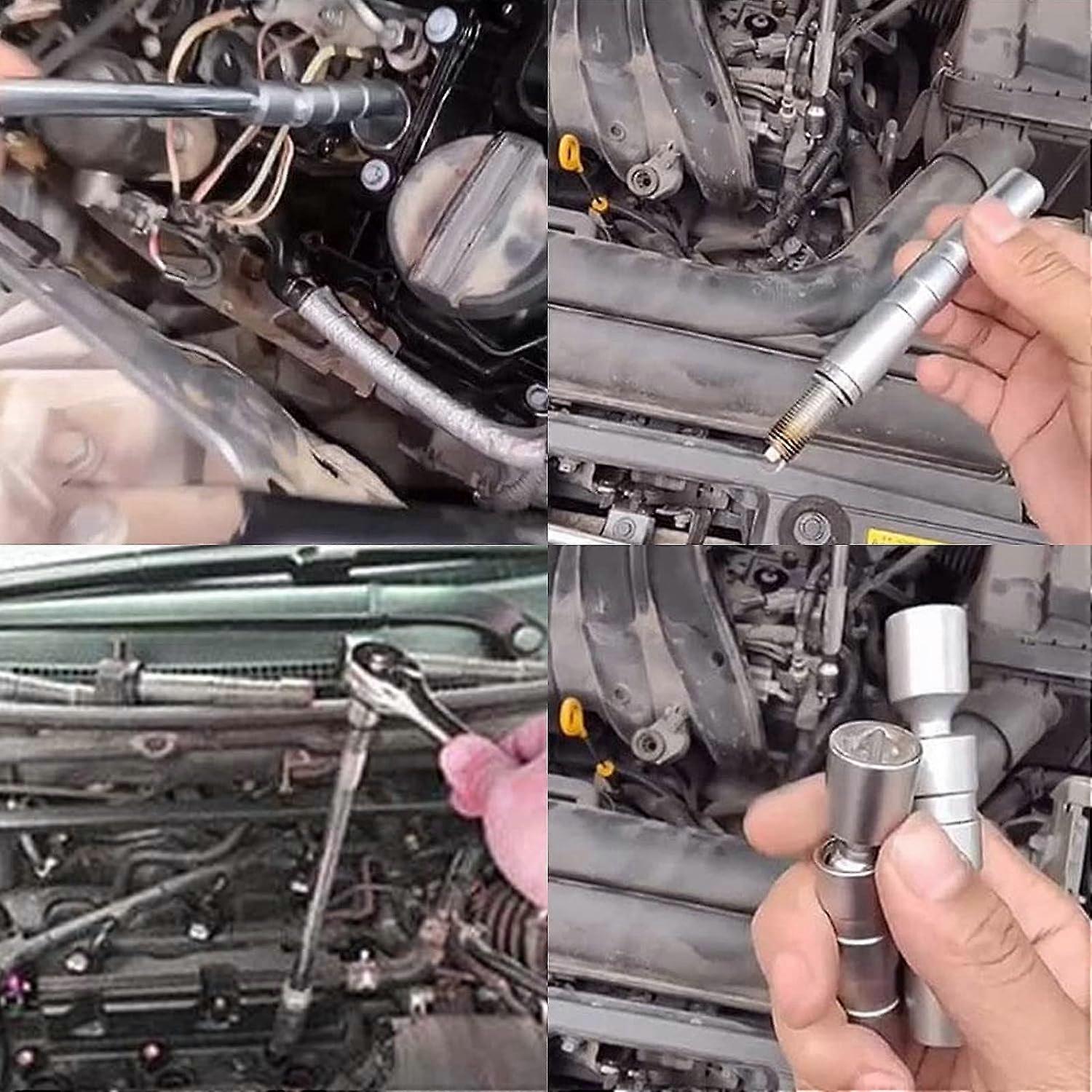 14/16mm Spark Plug Wrench, Universal Magnetic Spark Plug Socket Removal ...