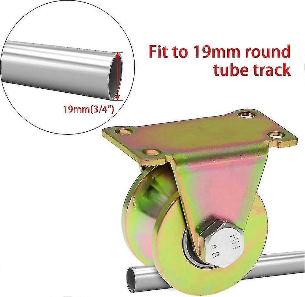 2 Pcs Sliding Gate Caster 50mm, Steel Casters With U Groove, U Groove ...