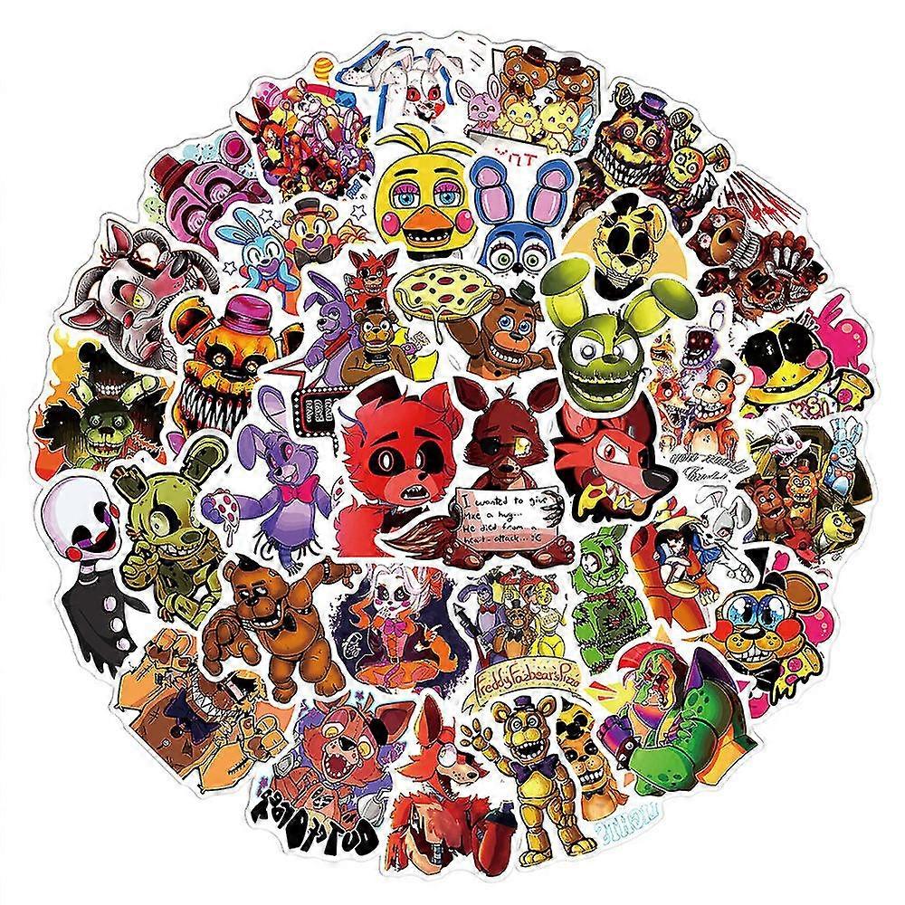Five Nights At Freddy's Stickers, 50 Pack Fnaf Cool Gaming Decals For ...