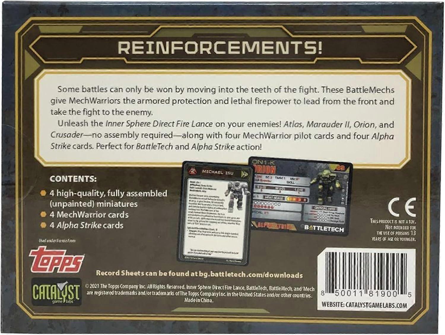 BattleTech Inner Sphere Direct Fire Lance Miniature Game | Fruugo UK