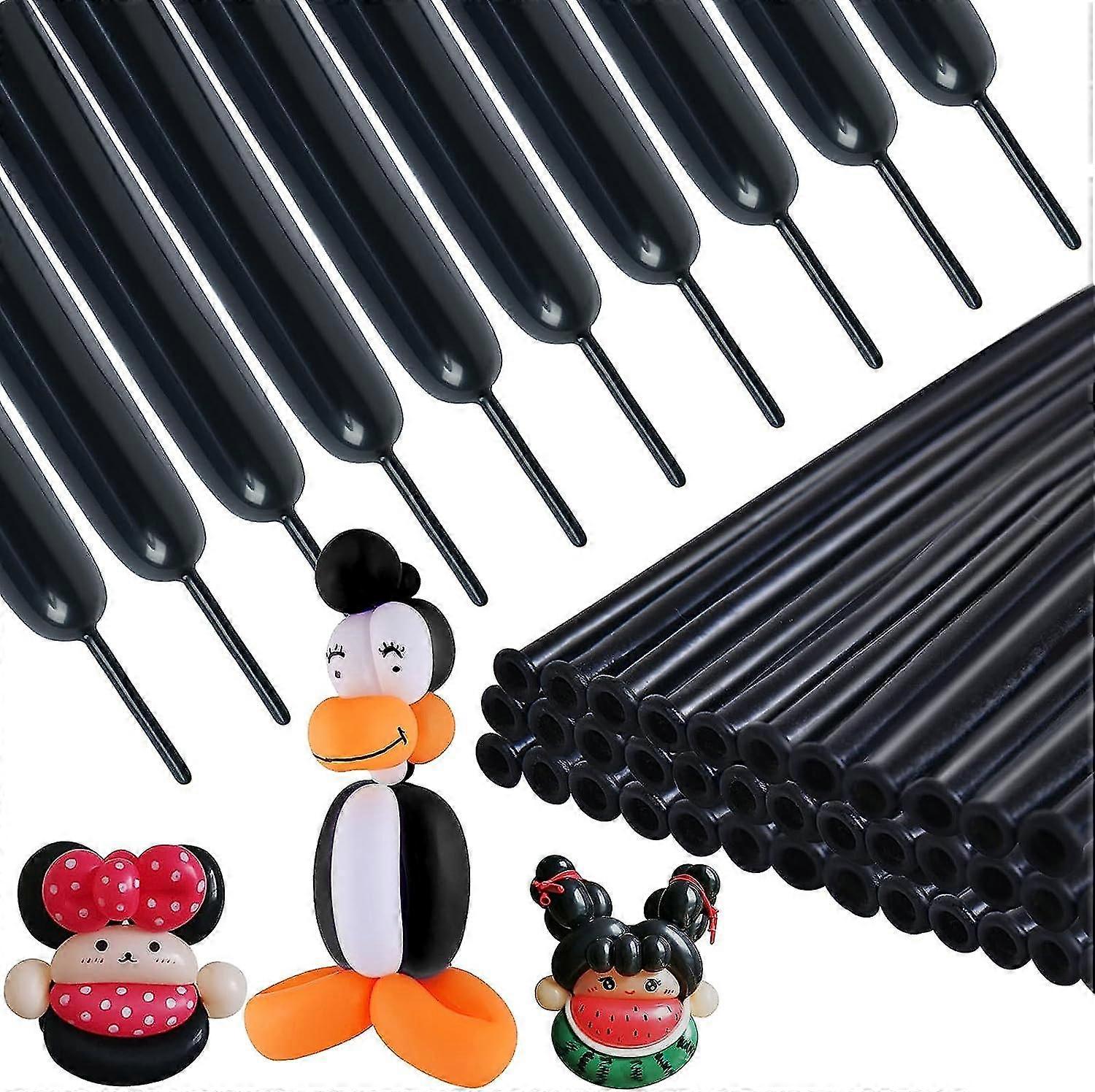 200pcs 260 Black Long Balloons - Long Balloons For Balloon Animals ...