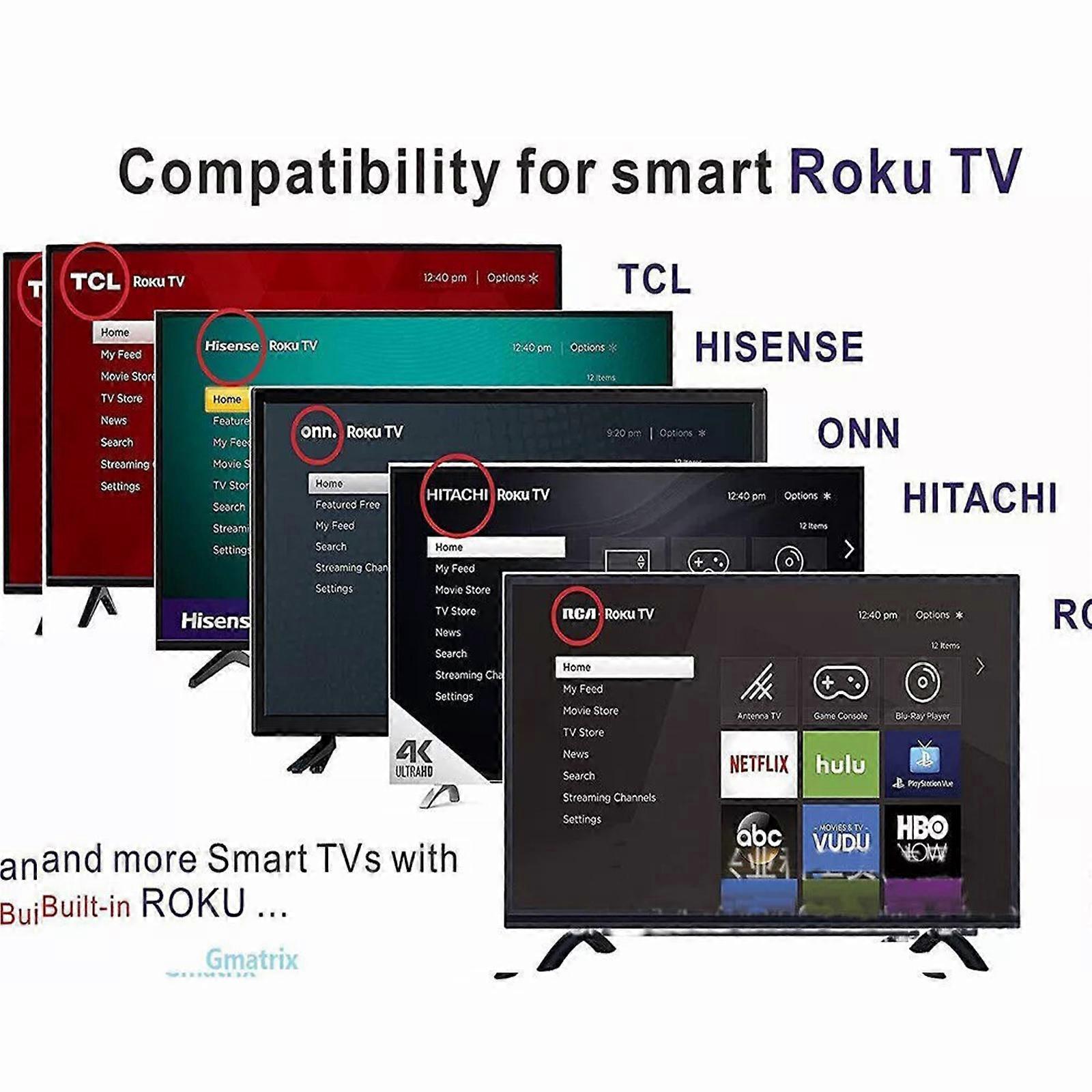 2Pack Remote RC280 Replacement for TCL TV with Netflix Sling Hulu Vudu ...