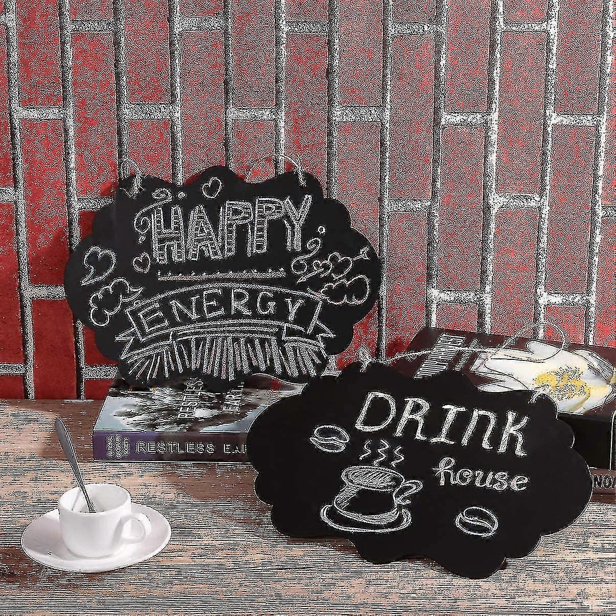 Chalkboard Sign Double-sided Hanging Chalkboard Mini Message Signs ...
