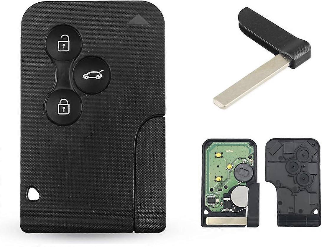 Buttons Remote Key Fob Key Card Shell for Re-Nault Clio 3 Megane 2 ...