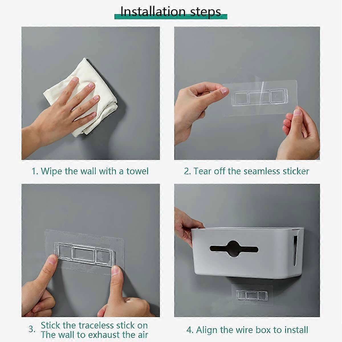 Cable Box, Large Cable Management Box for Cable Hiding Power Strip ...