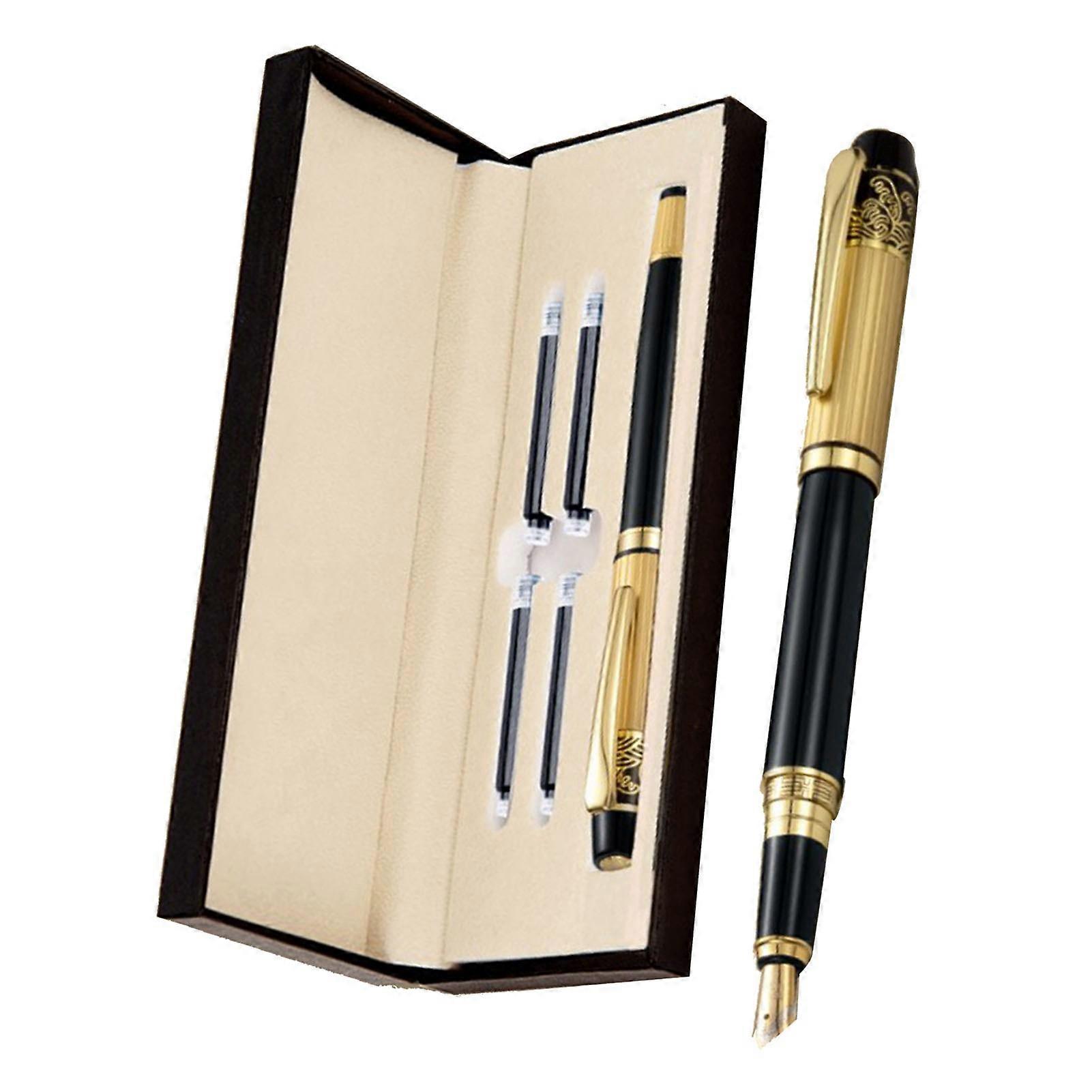 Frosted Fountain Pen with Ink Cartridge Comfortable Grip Fountain ...