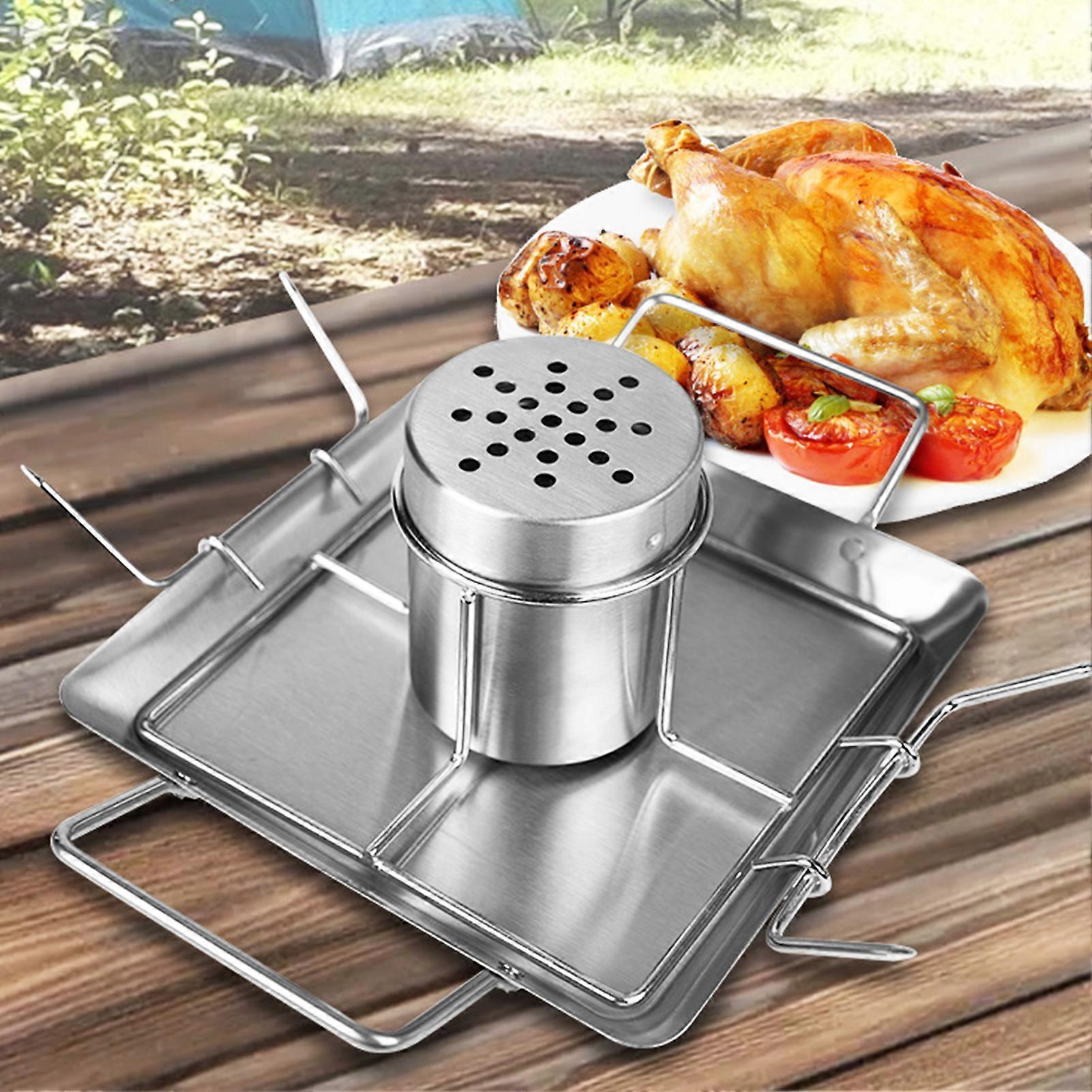 Turkey Roast Rack Easy to Clean Multi-Use BBQ Chicken Holder Stainless ...