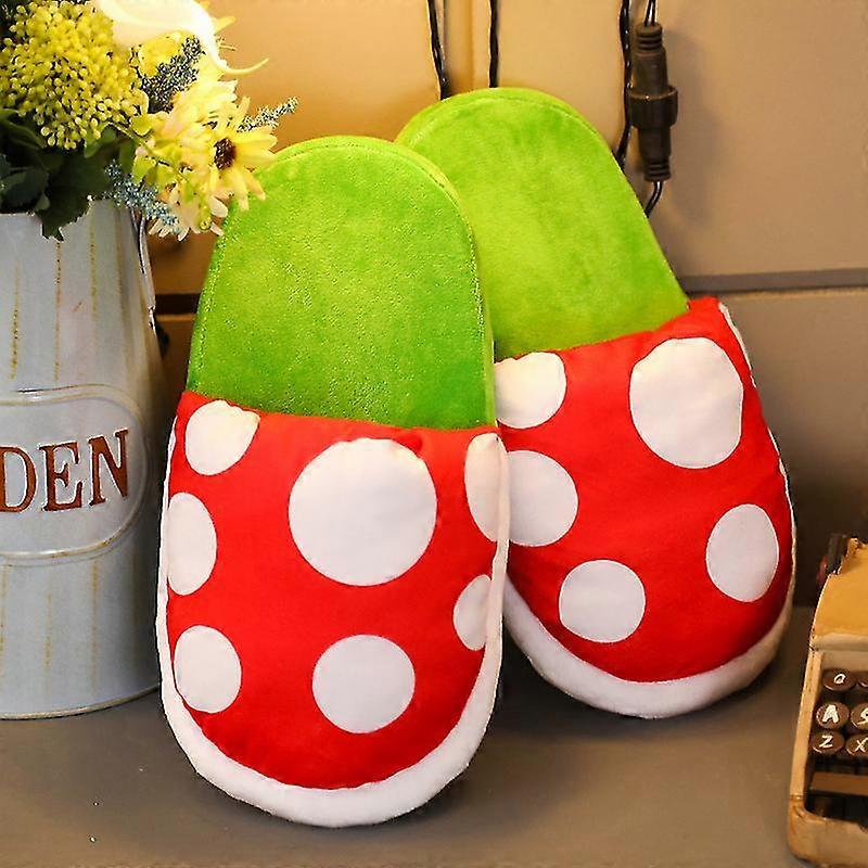 Mushroom Home Slippers Plush Piranha Plant Plush Creative Shoes Toys ...