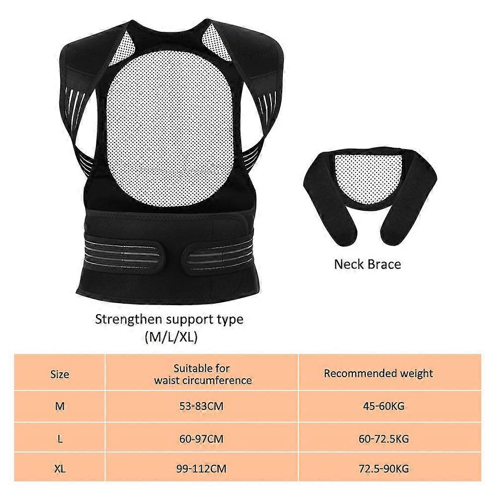 Tourmaline Self-heating Back Support Magnetic Hot Vest Waist Corset ...
