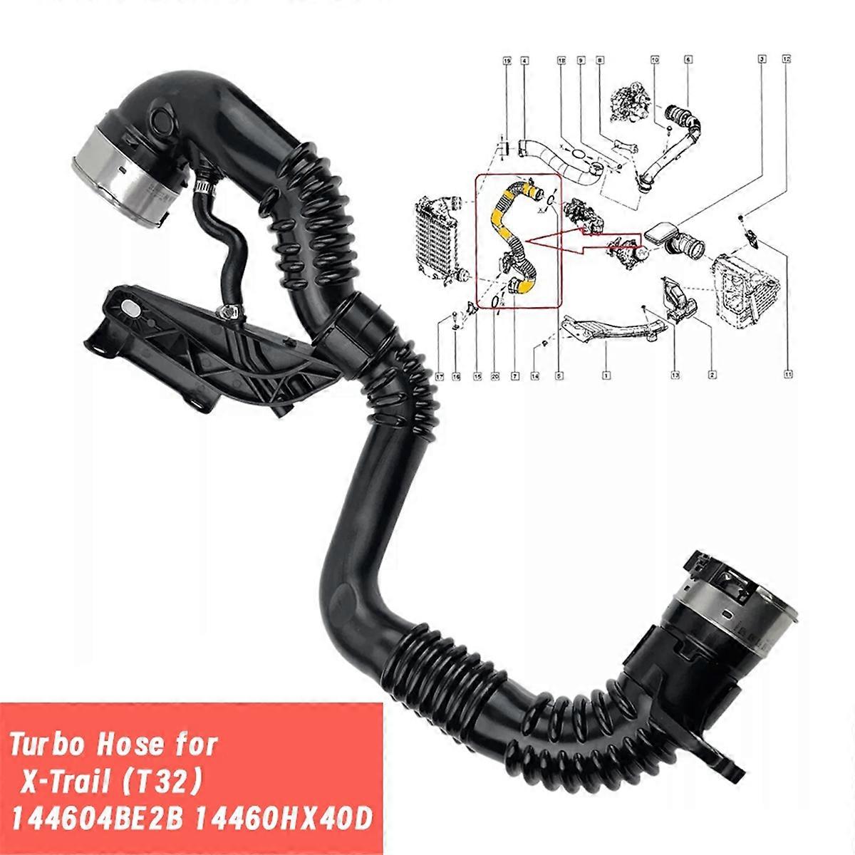 14460-HX40D Turbo Air Tube Intercooler Sleeve W/Bracket for Kadjar 1.6 ...