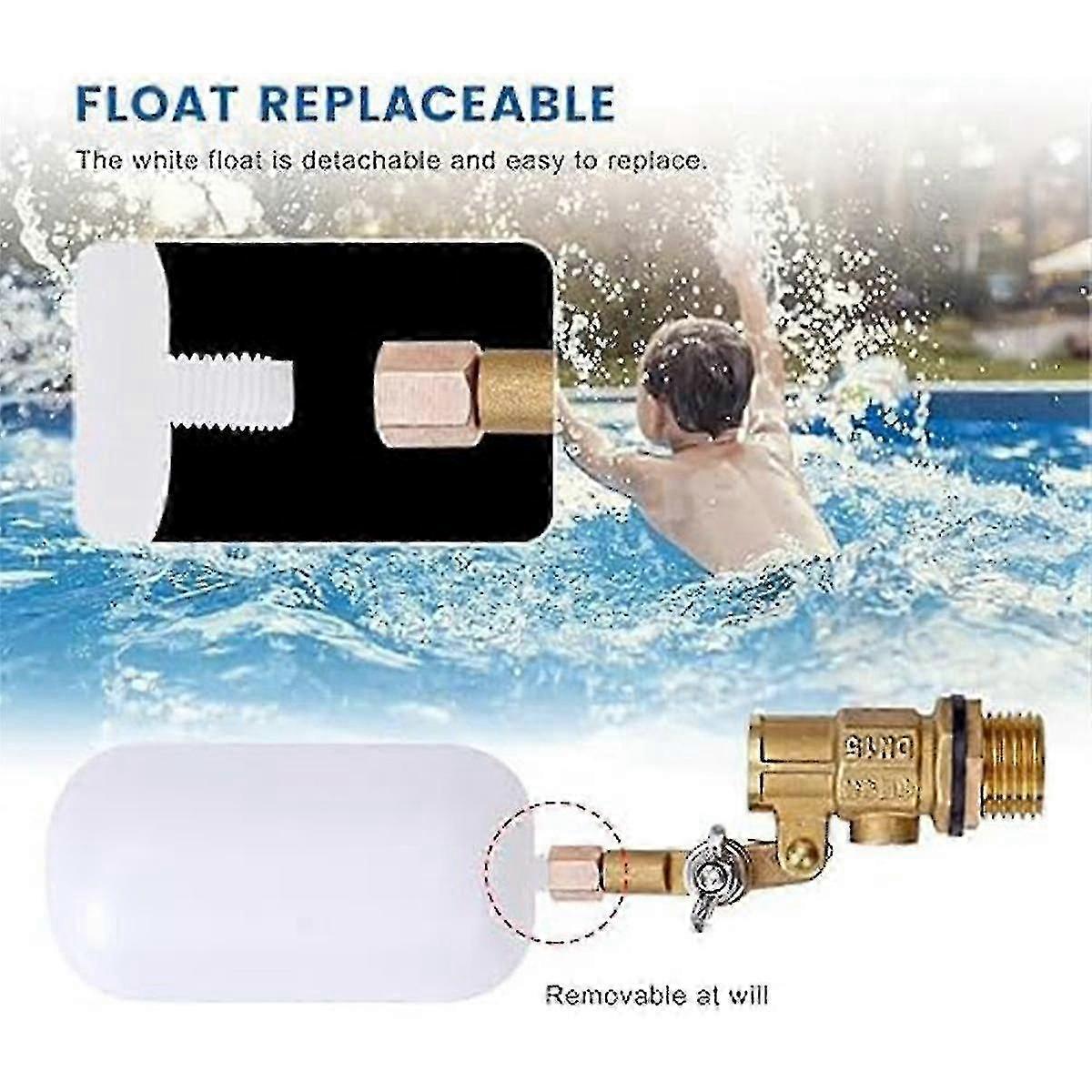 1/2 Inch Float Valve, Water Float Valve For Pond Float Valve Shutoff ...