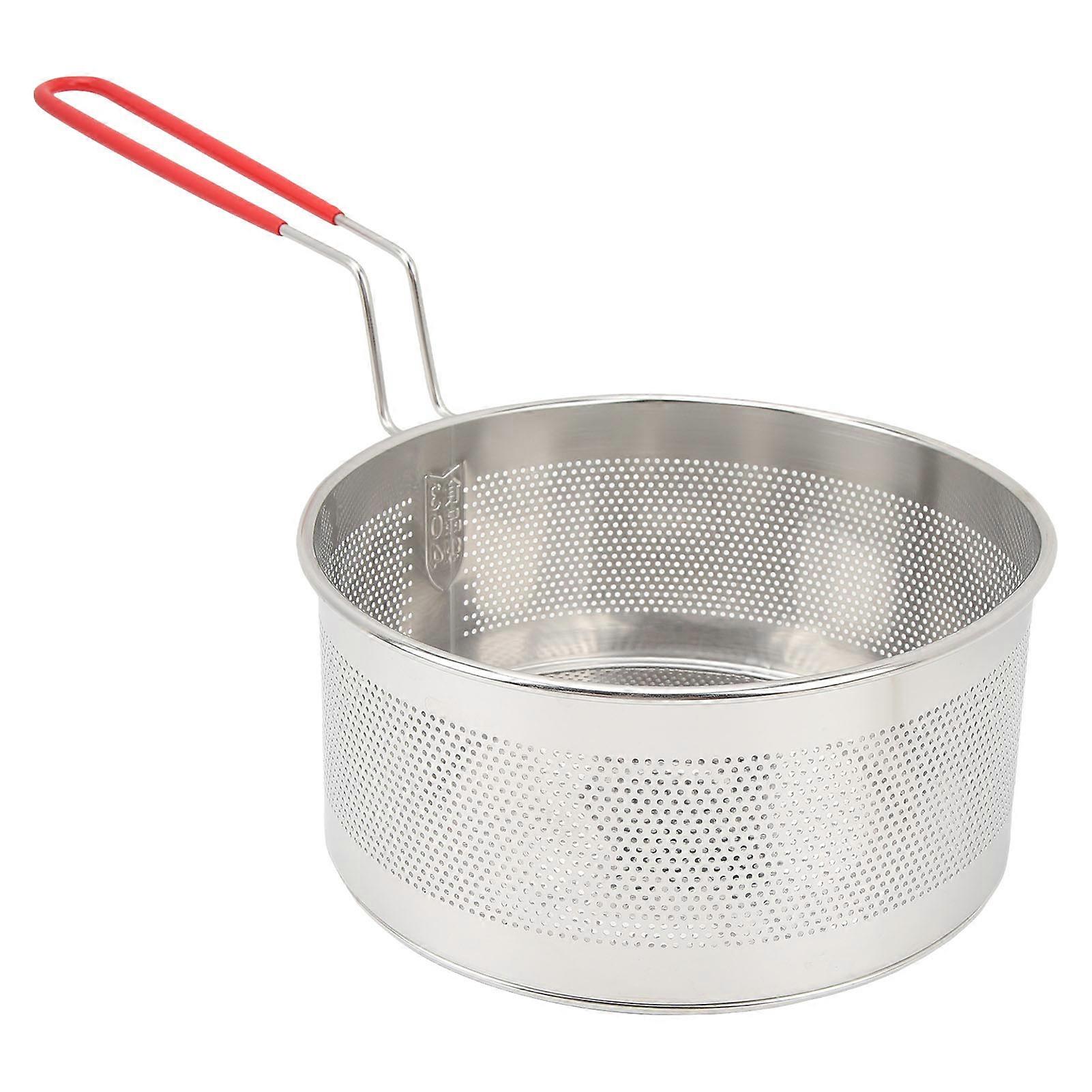 Deep Fryer Basket Round 304 Stainless Steel Fry Baskets With Handle for ...
