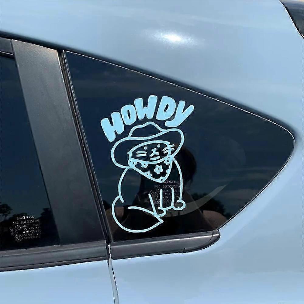 Funny Car Decals Howdy Cat Design Car Window Stickers Laptop Decal Auto ...