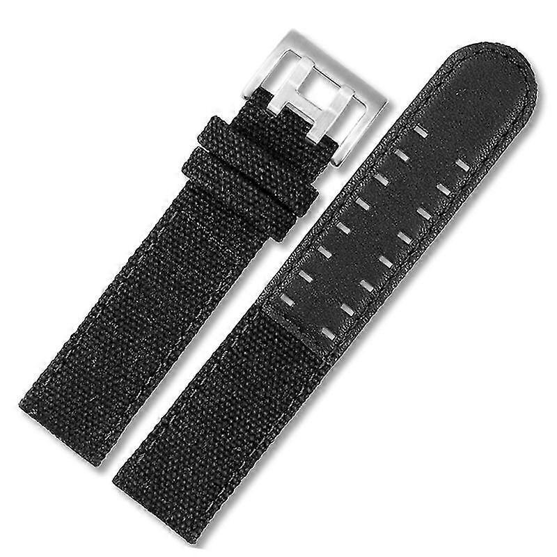 20/22MM Hamilton Khaki Field Sport Watch Strap - Nylon Canvas & Cowhide ...