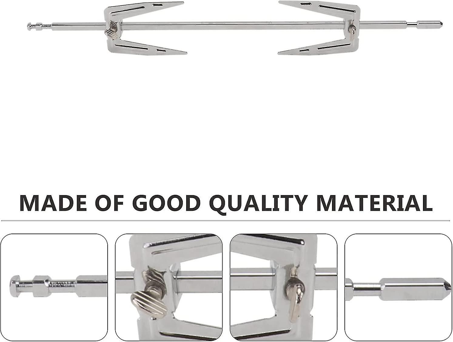 Stainless Steel Grill Rotisserie Forks Meat Spit Rods Barbecue Rotating ...