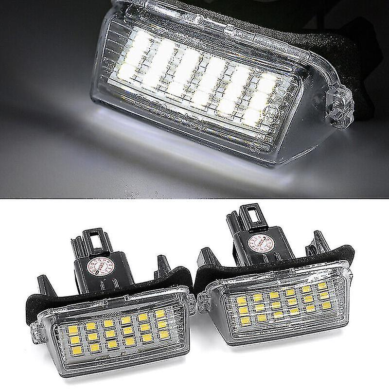 1 Pair Car Rear Led License Number Plate Light 12v Fit For Toyota Gr ...