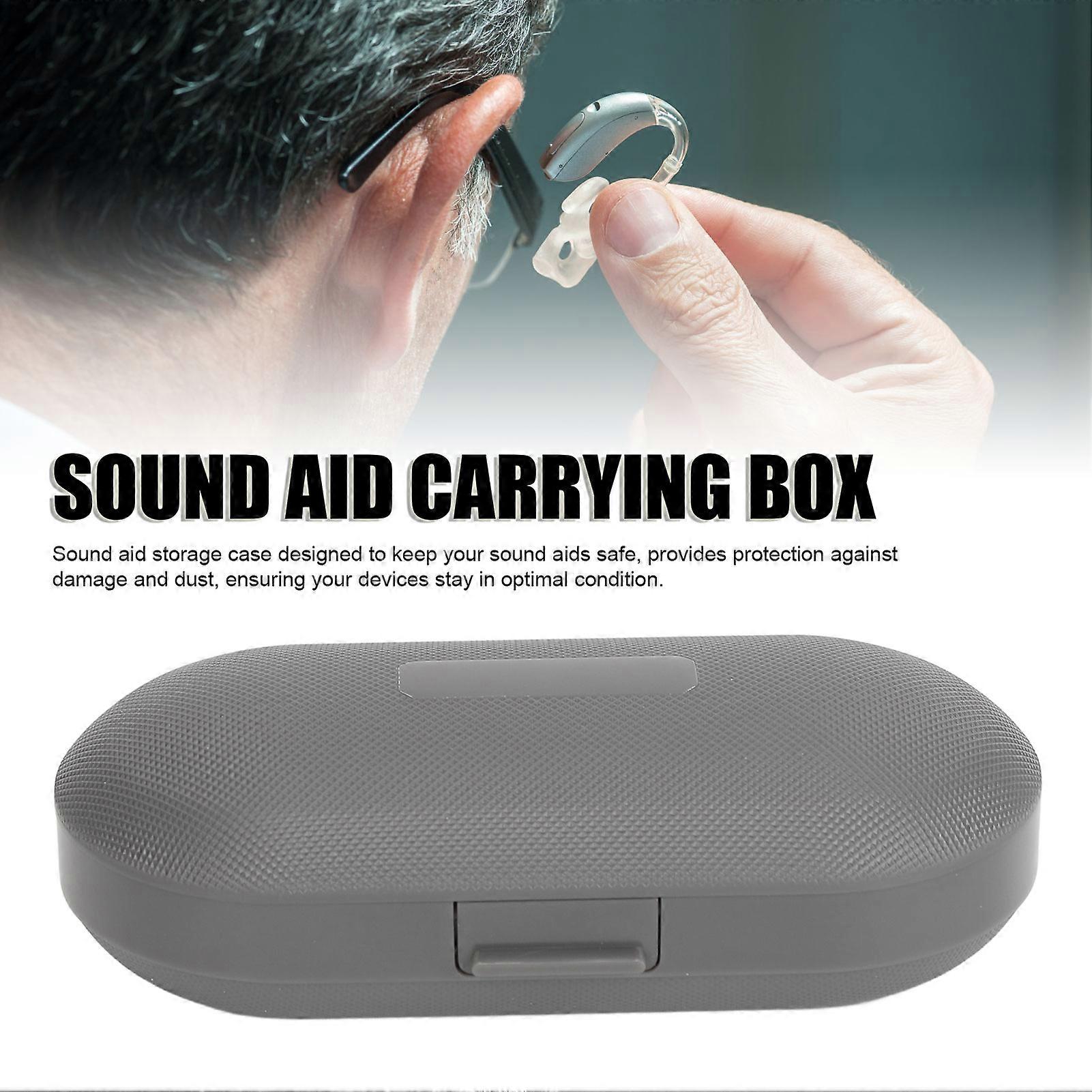 Sound Aid Storage Box Black Lining Waterproof Reusable Earphone ...