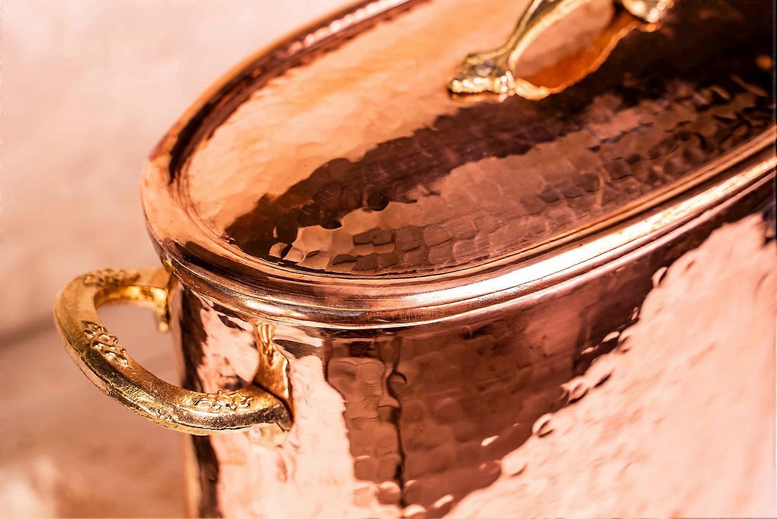 Copper Storage Box With Lid | Copper Rice Spice Jar Pot | 100% Solid ...