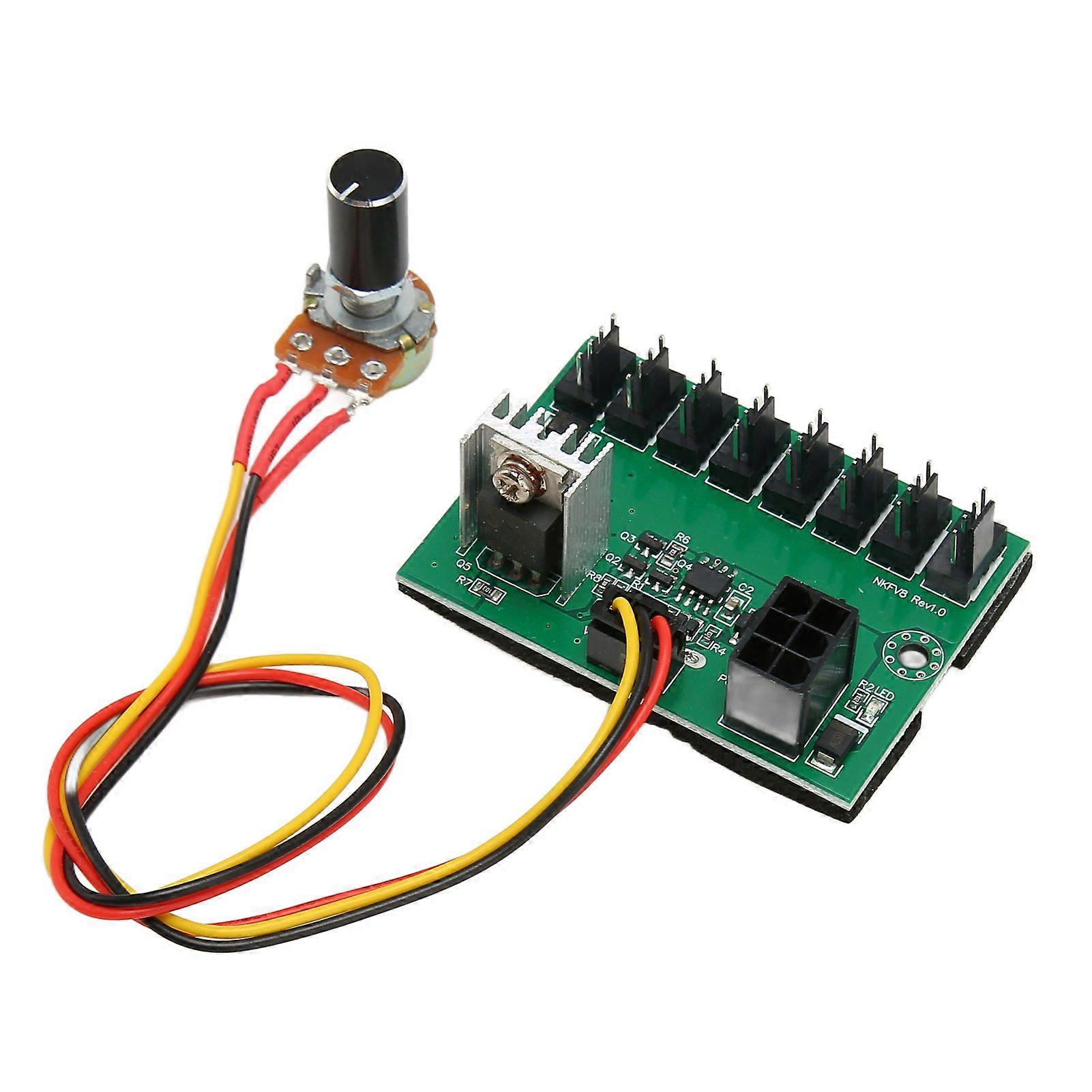 PWM Fan Hub DC 12V 8 Way PC Fan Speed Controller Hub with 300mm Cable ...