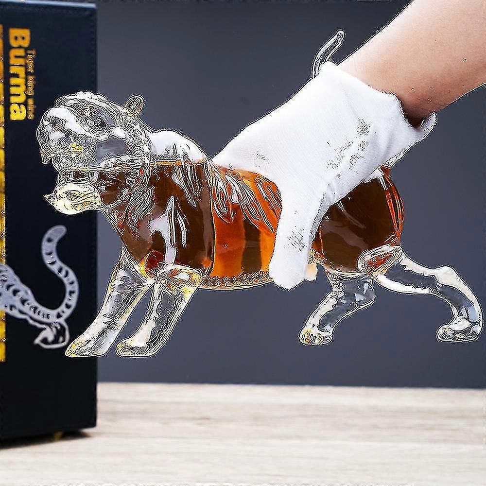 Animal Shape Handmade 500ml Tiger Shape Liquor Tequila Glass Bottle ...