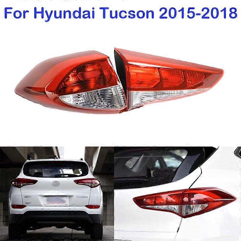 For Hyundai Tucson 2015 2016 2017 2018 Rear Inner Outer Tail Light LED ...