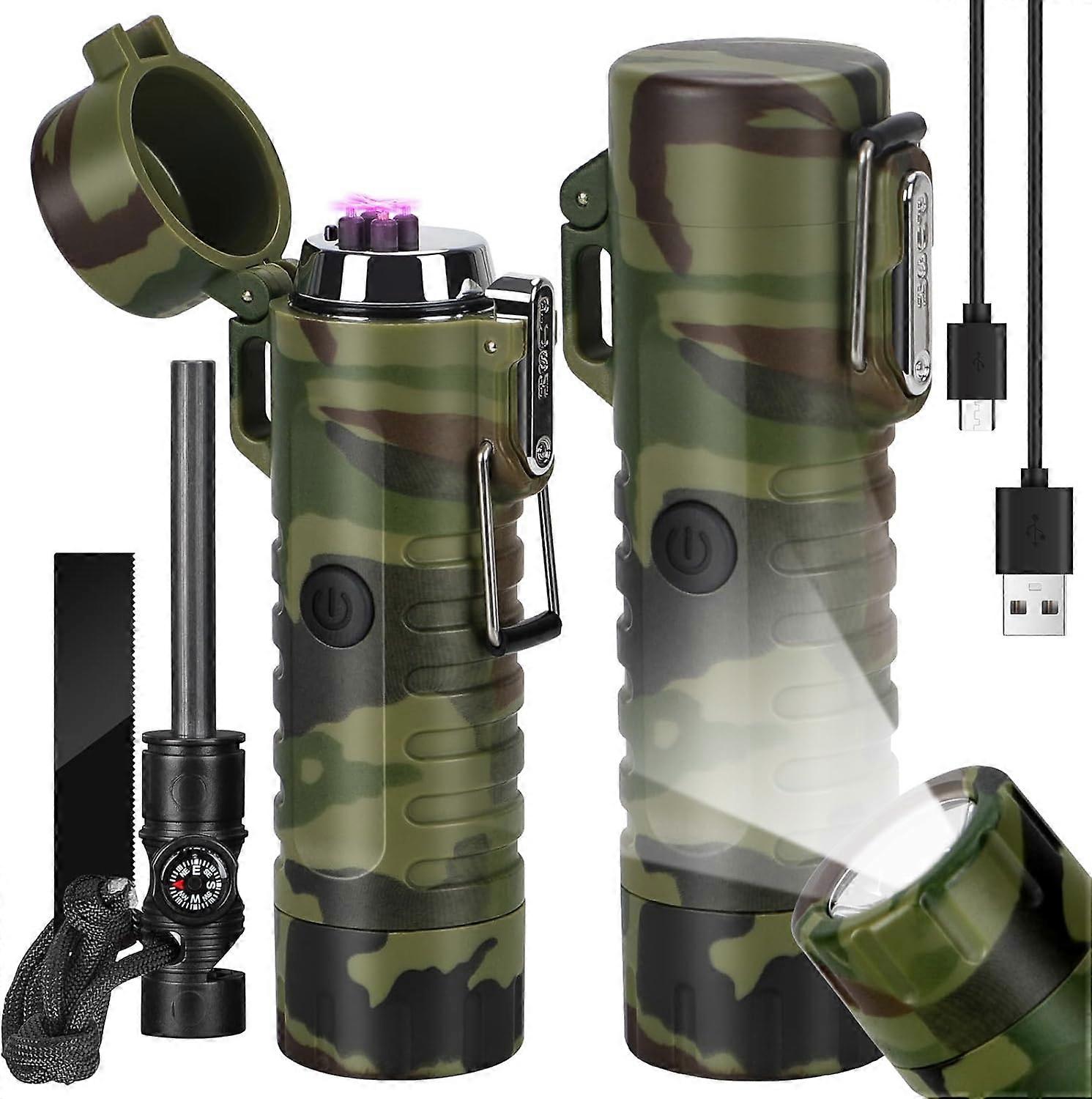 Scotte Plasma Windproof arc Lighter Electric Lighter and LED Flashlight ...